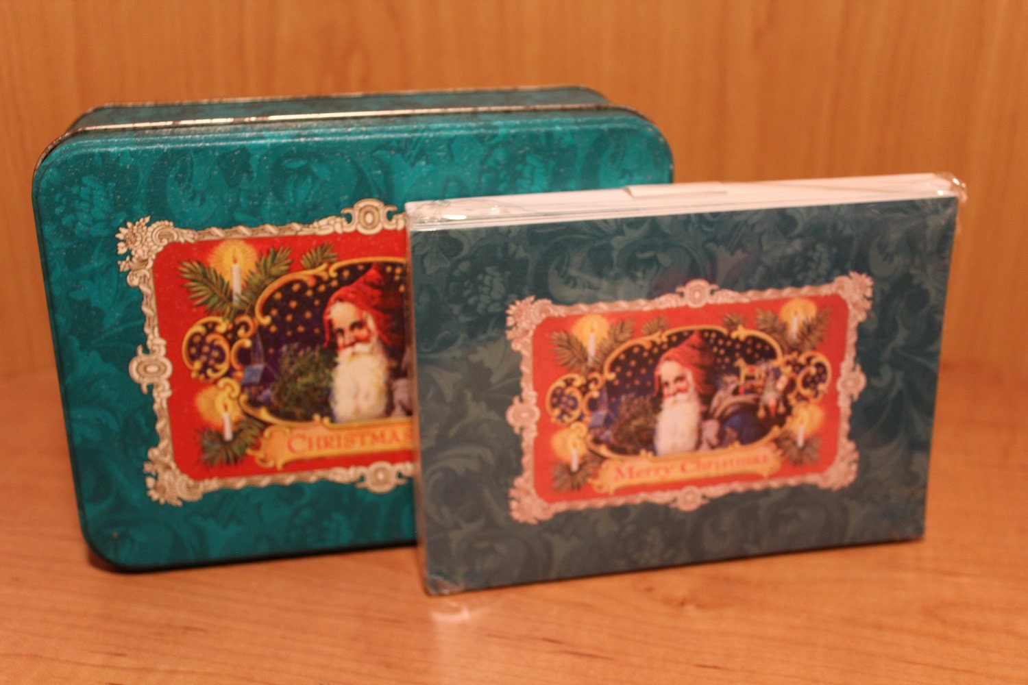 Hallmark Christmas Tin & Cards Hallmark Design Collection | Etsy