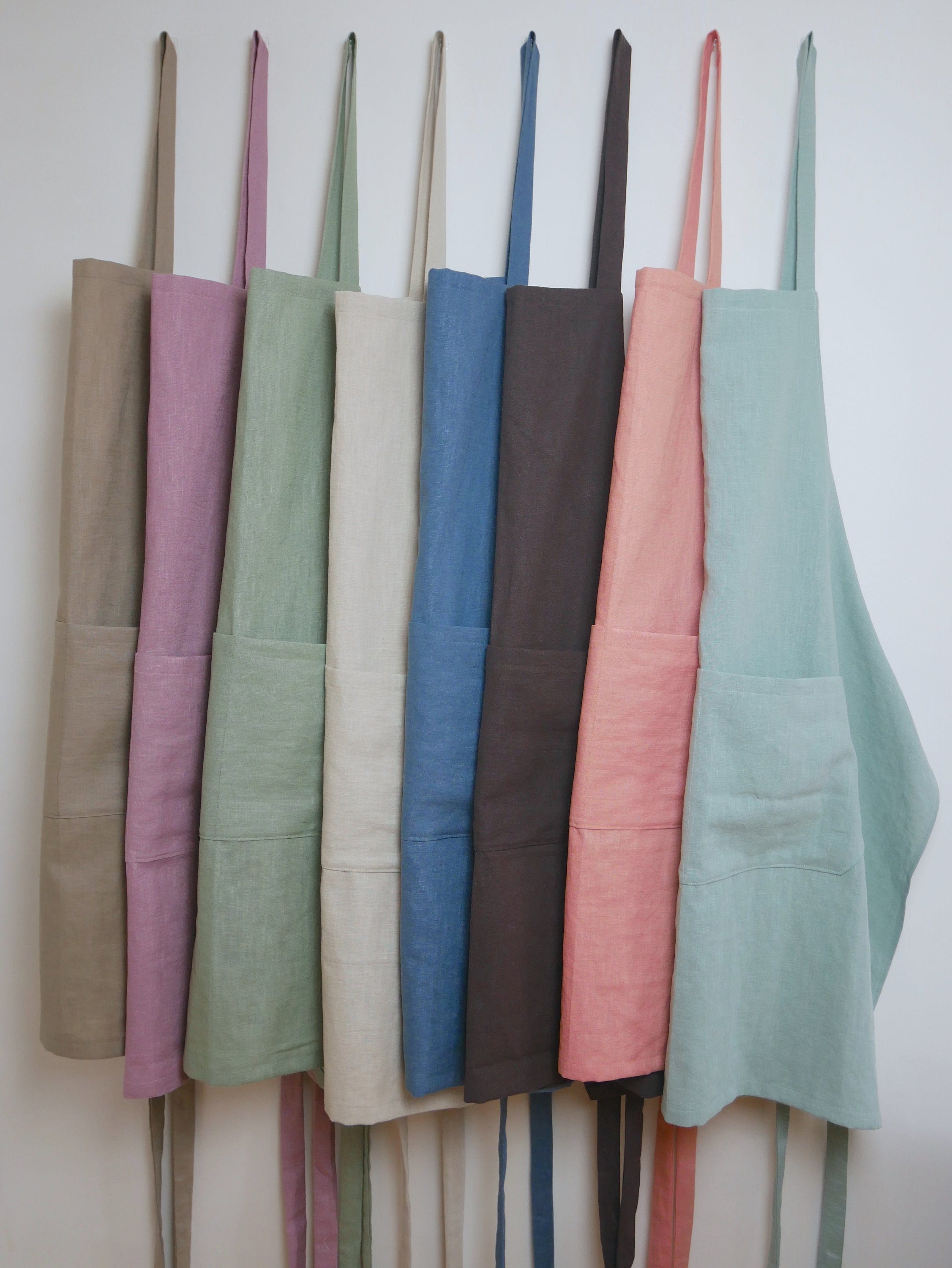 Linen Apron, Full Apron, Plain Linen Apron, Handmade Linen Apron - Etsy UK