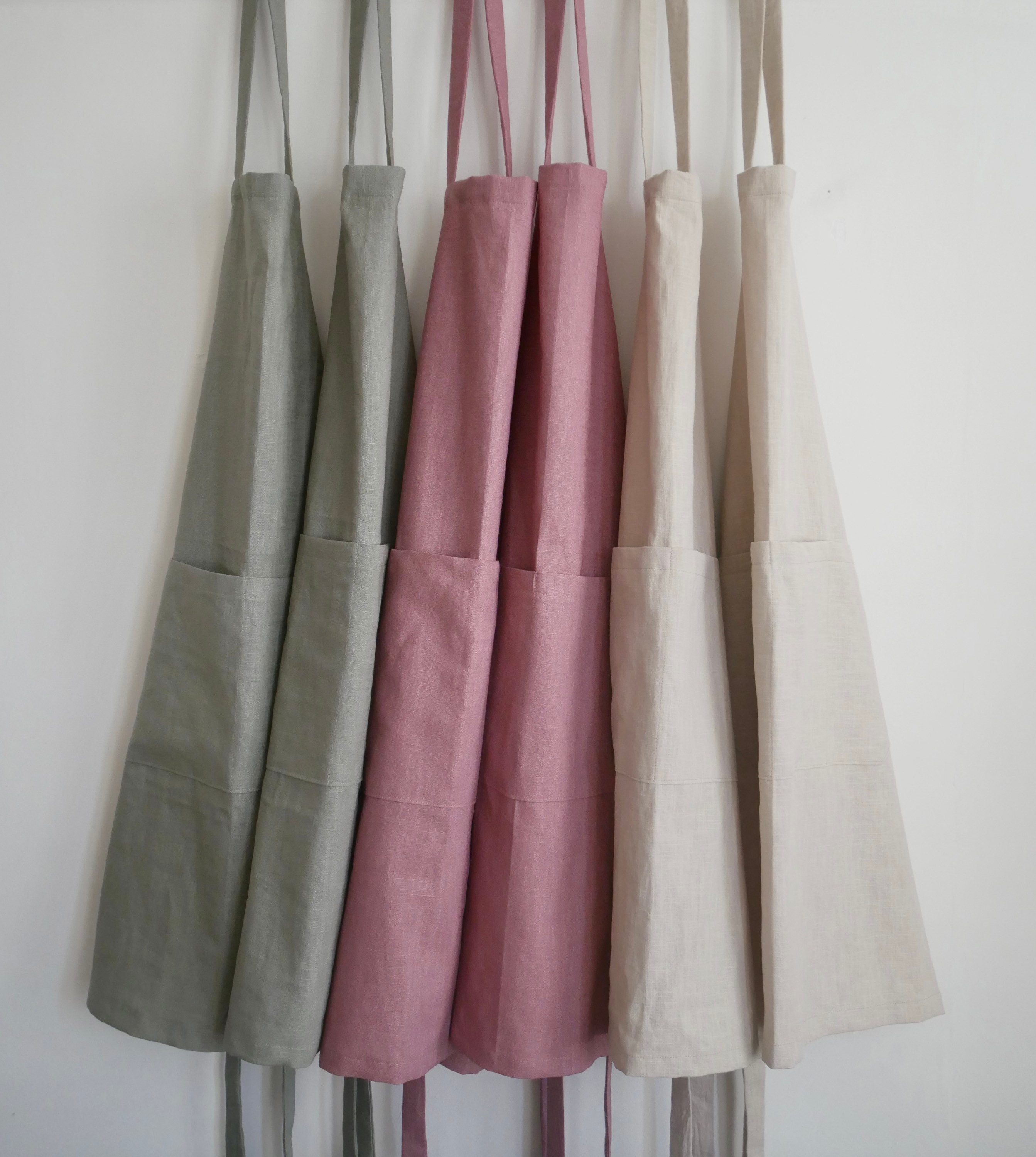 Linen Apron, Full Apron, Plain Linen Apron, Handmade Linen Apron - Etsy UK