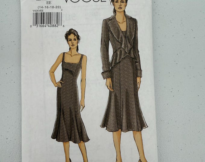 Vogue V8283 Pattern | Misses' Jacket and Dress - Etsy