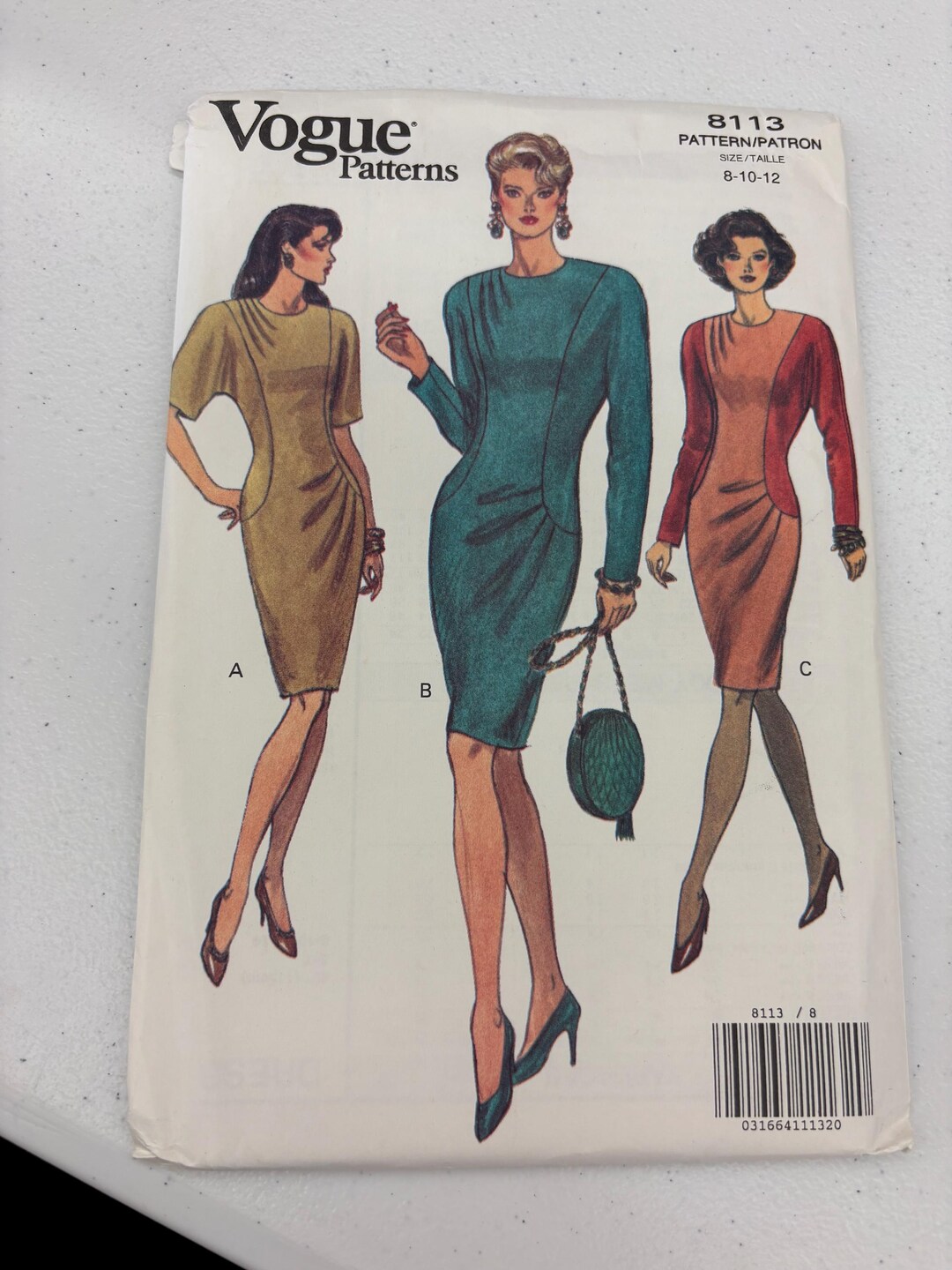 Vogue 8113 Pattern | 8-10-12 - Etsy