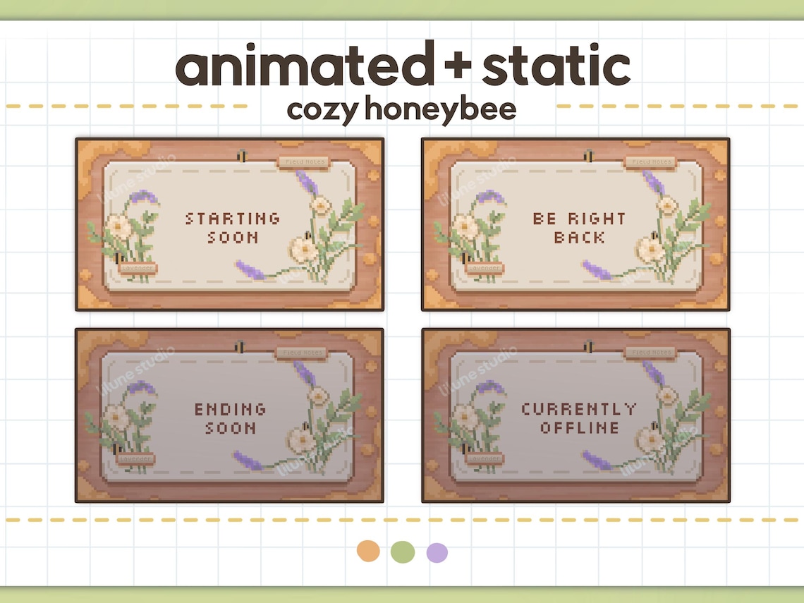 Animated Pixel Cottagecore Twitch Scenes – Cozy Nature Starting Soon ...