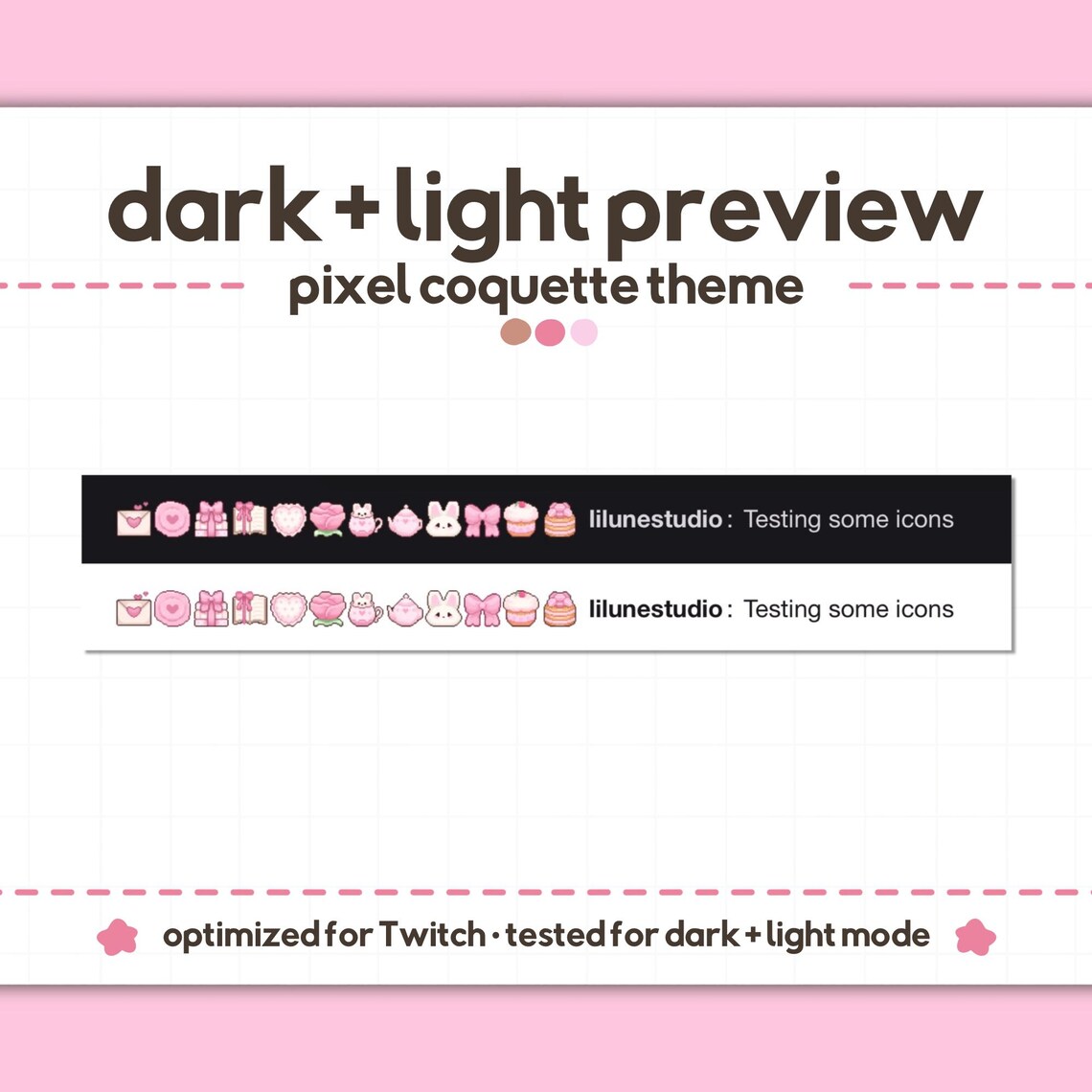 Pixel Coquette Pink Café Library Sub or Bittie Badges / Twitch / 12 ...