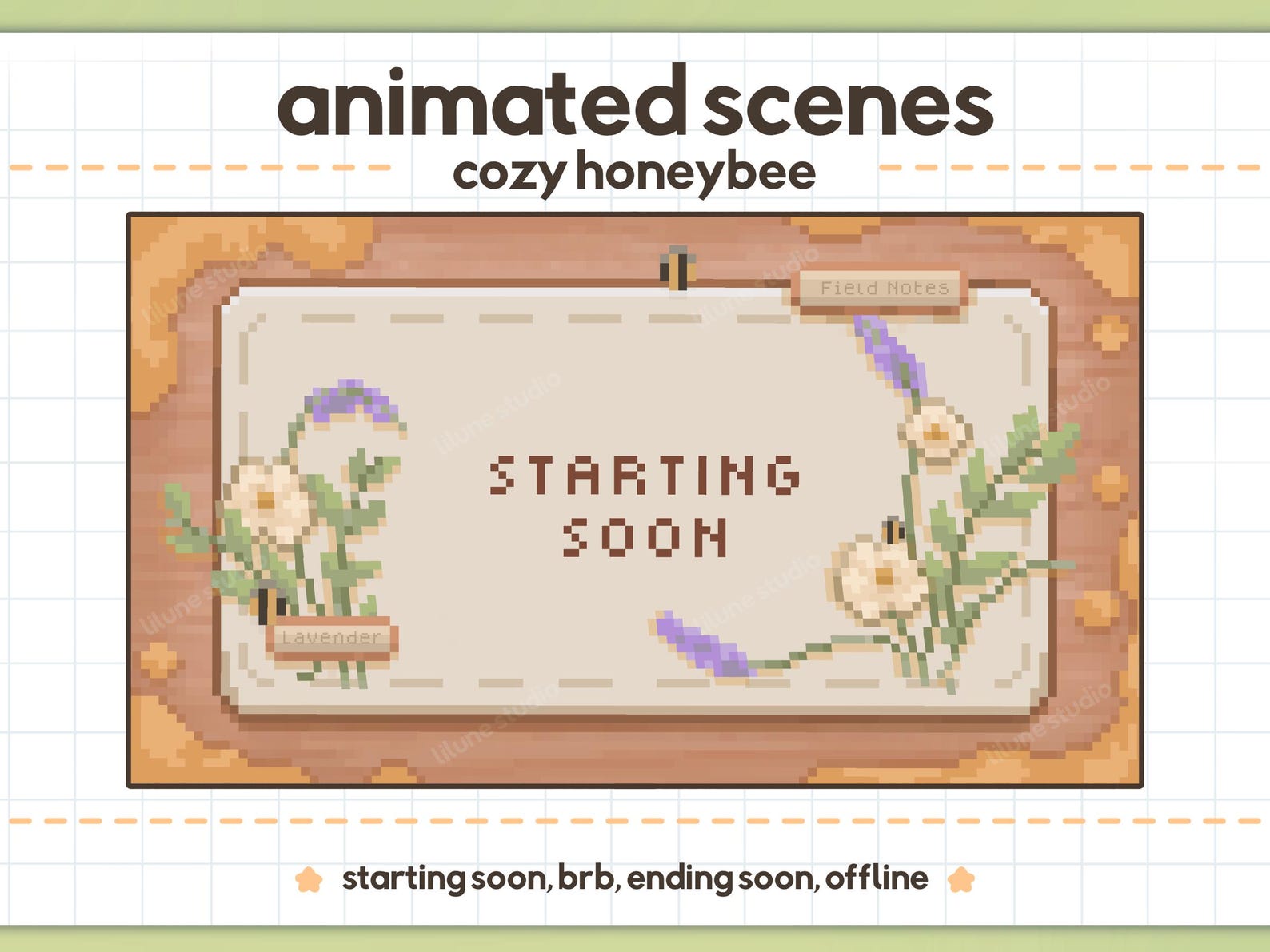 Animated Pixel Cottagecore Twitch Scenes – Cozy Nature Starting Soon ...