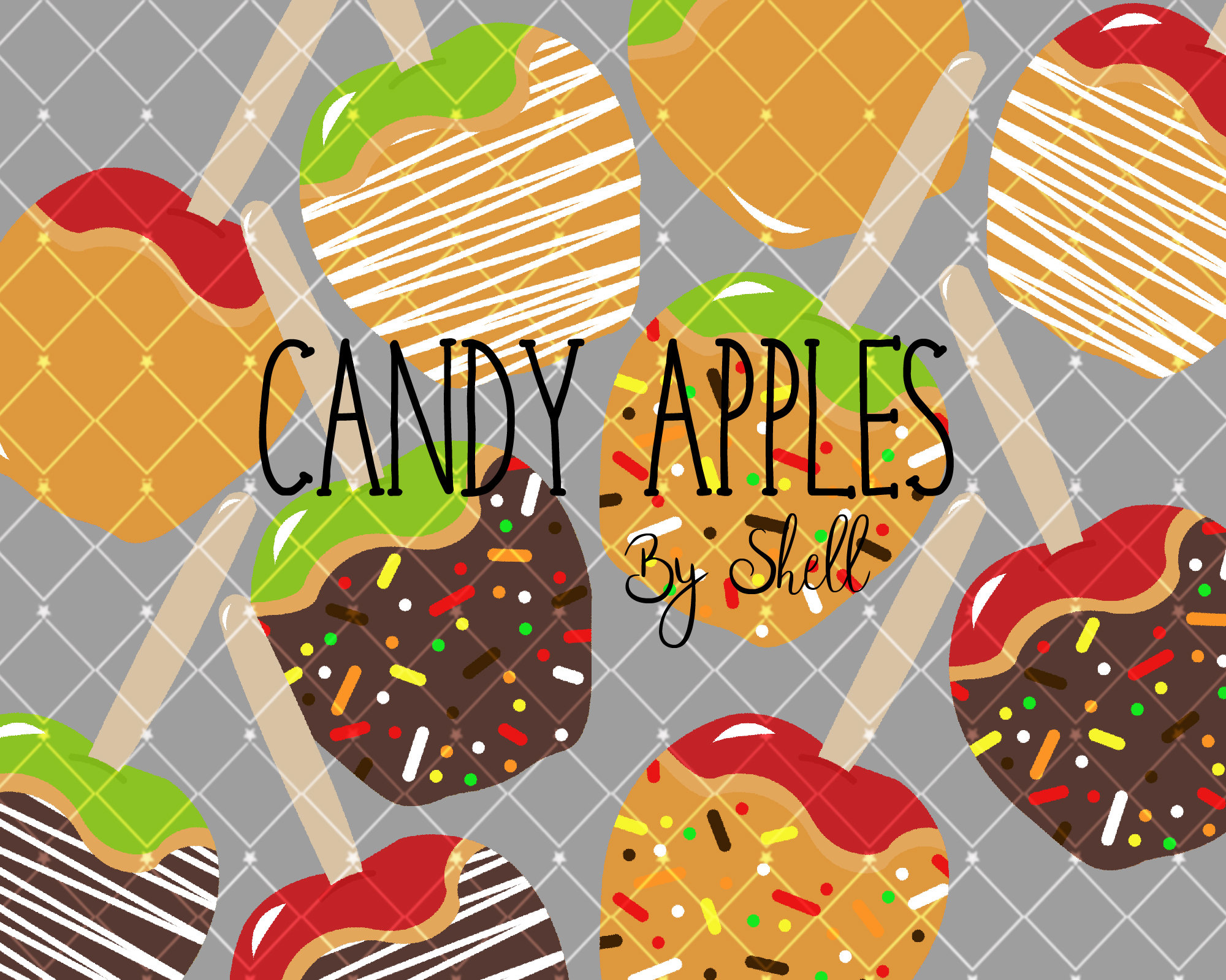 Caramel Apple Clipart Apple Clip Art Digital Clipart Fall | Etsy