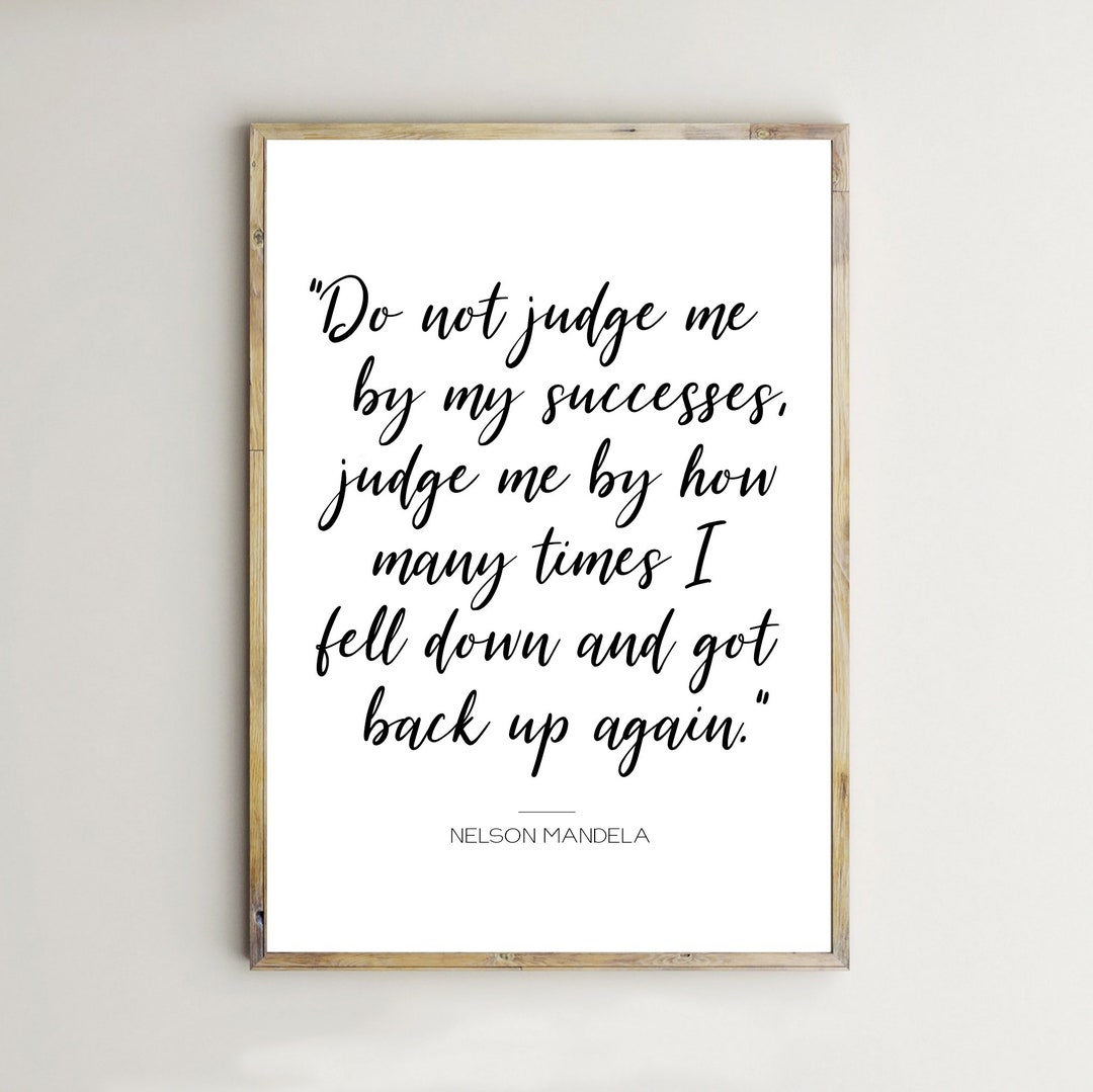Nelson Mandela Quote Print, Motivational Poster, Inspirational Quote ...