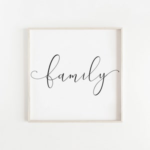 Family Sign, Printable Wall Art, Family Printable, Farmhouse Decor ...