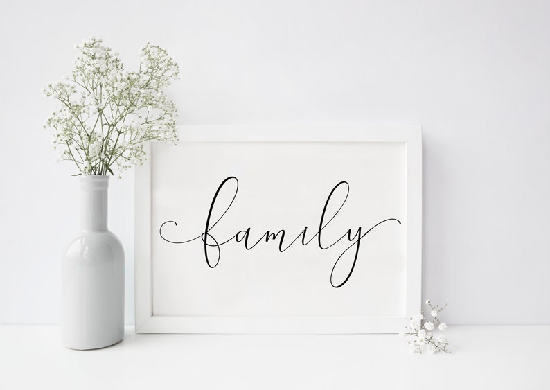 Family Sign, Printable Wall Art, Family Printable, Farmhouse Decor ...