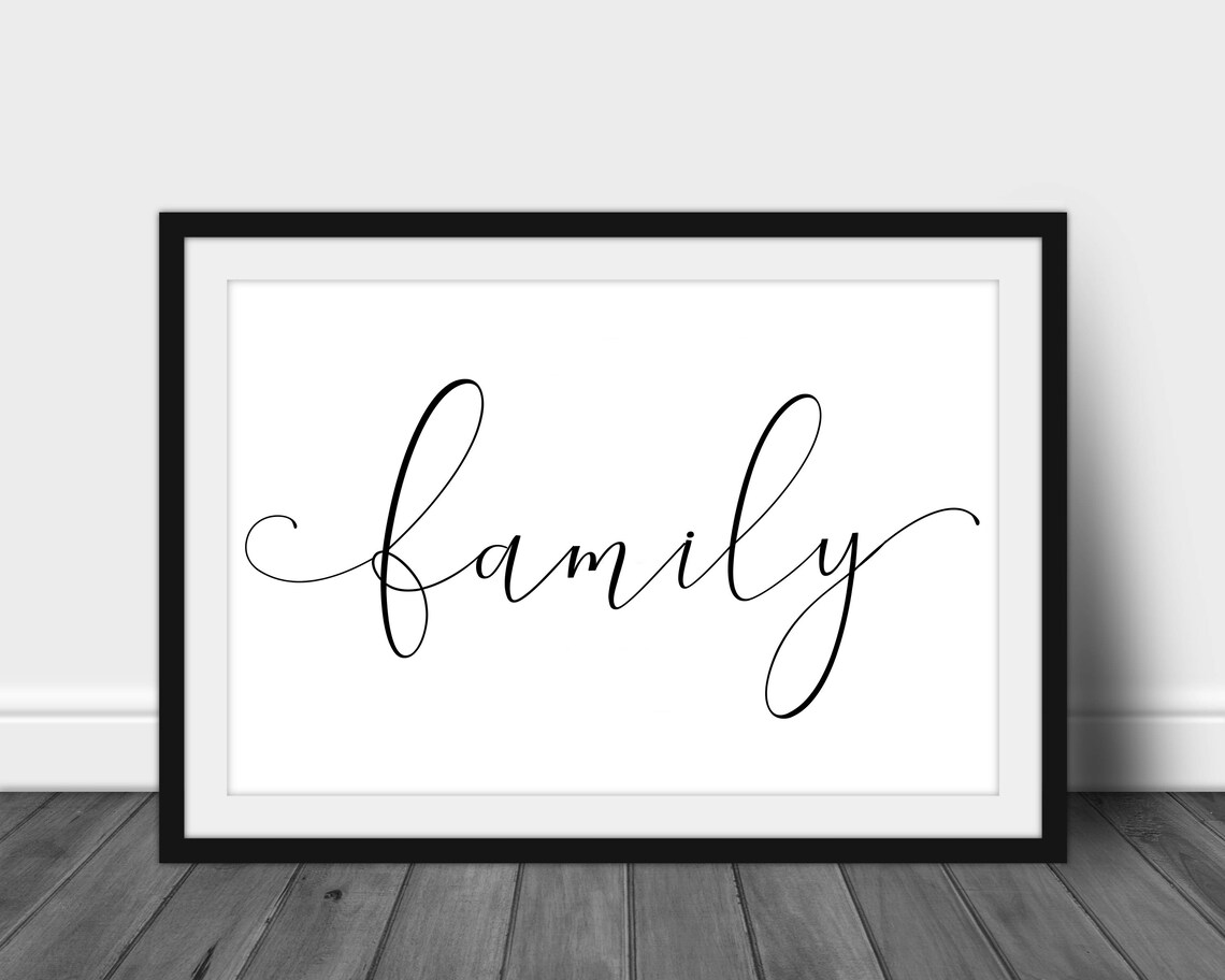Family Sign, Printable Wall Art, Family Printable, Farmhouse Decor ...