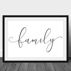 Family Sign, Printable Wall Art, Family Printable, Farmhouse Decor ...