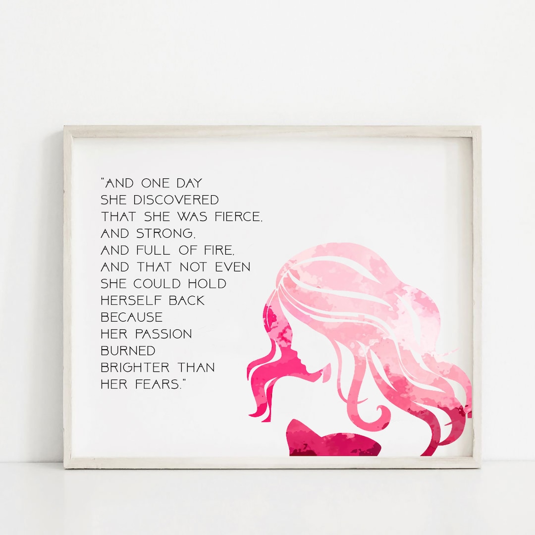 And One Day She Discovered That She Was Fierce Print, Mark Anthony ...