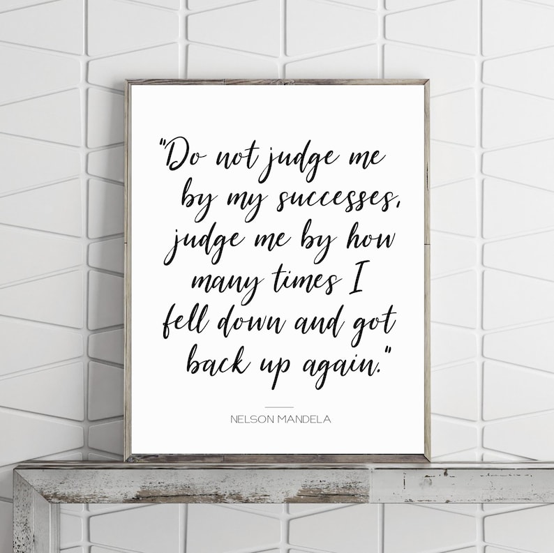 Nelson Mandela Quote Print Motivational Poster Inspirational - Etsy
