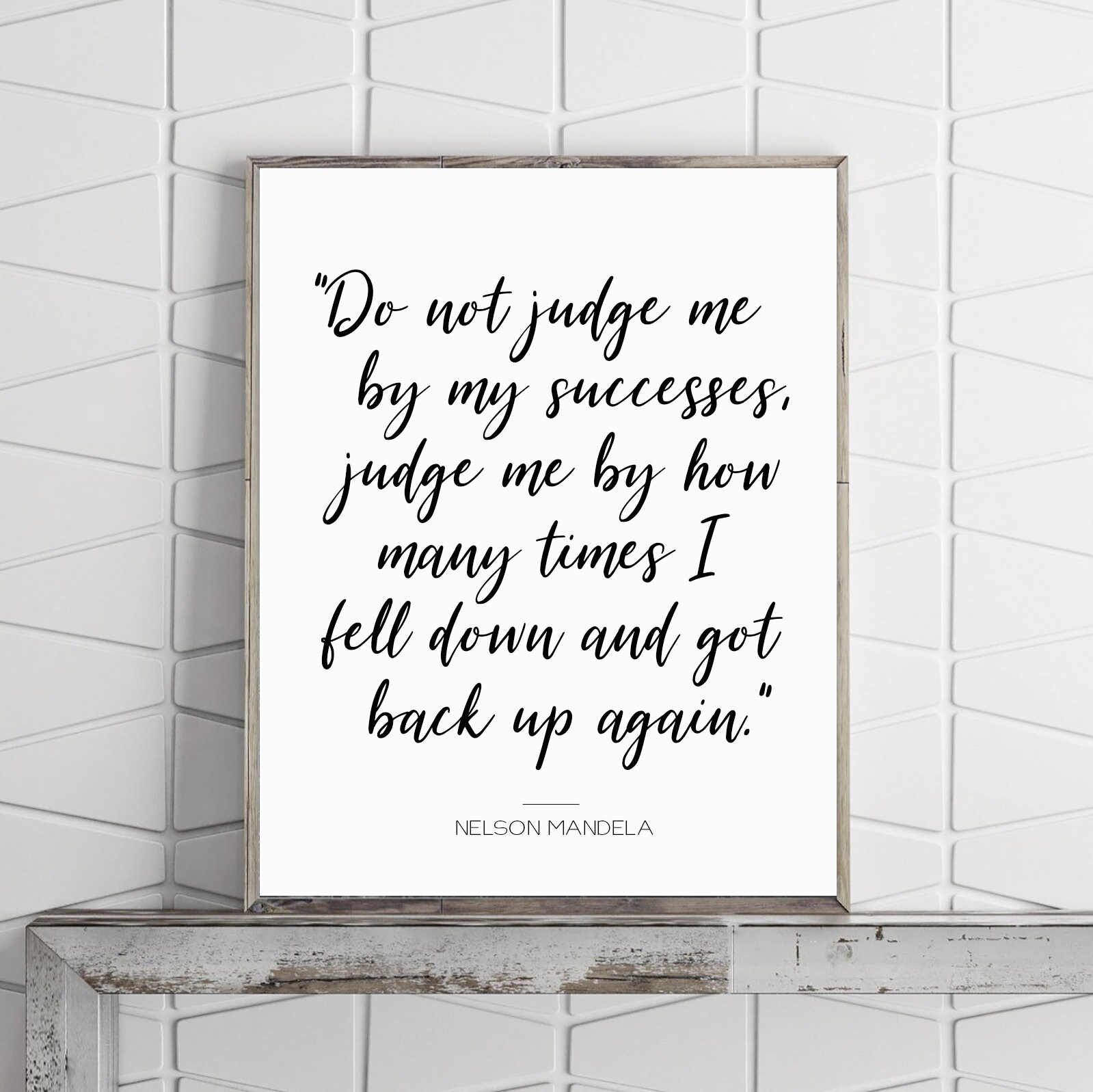 Nelson Mandela Quote Print, Motivational Poster, Inspirational Quote ...