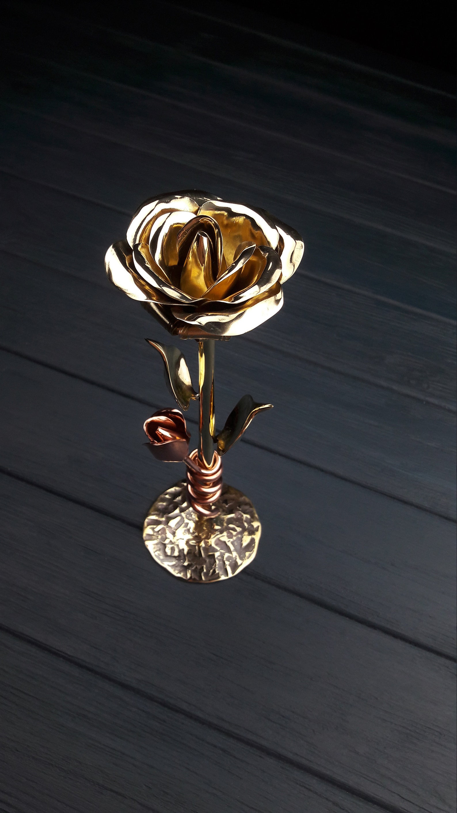 Bronze Rose, Bronze Anniversary Gift, Bronze Sculpture, 8 Year ...