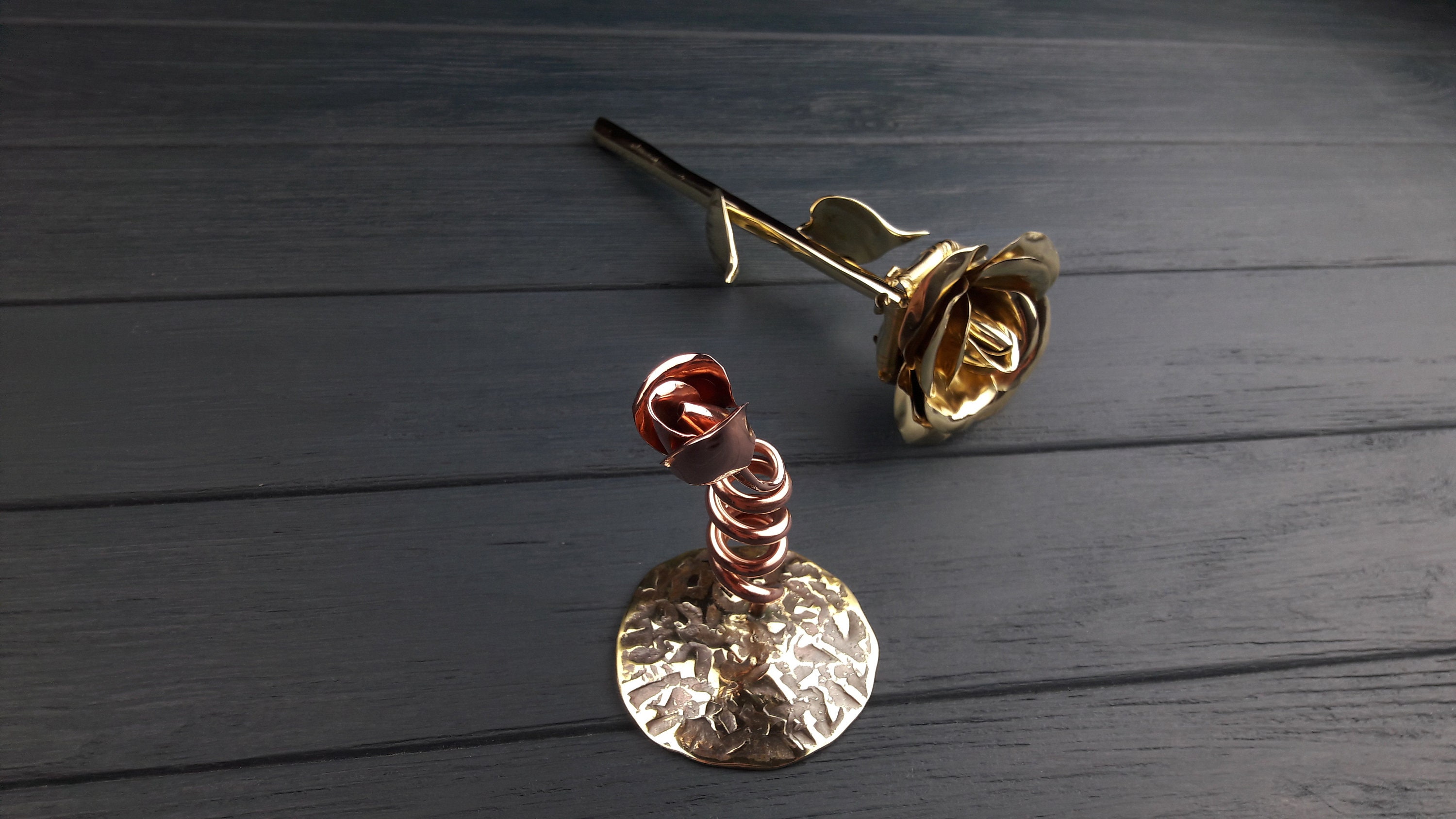 Bronze Rose, Bronze Anniversary Gift, Bronze Sculpture, 8 Year ...