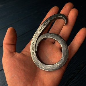 Forged Six, 6th Anniversary Gift, Iron Jewelry, Iron Anniversary, Iron ...