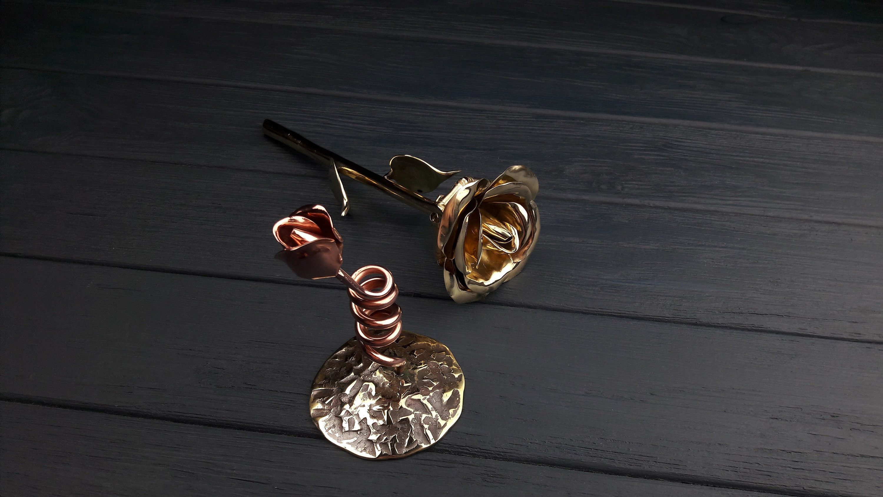 Bronze Rose, Bronze Anniversary Gift, Bronze Sculpture, 8 Year ...