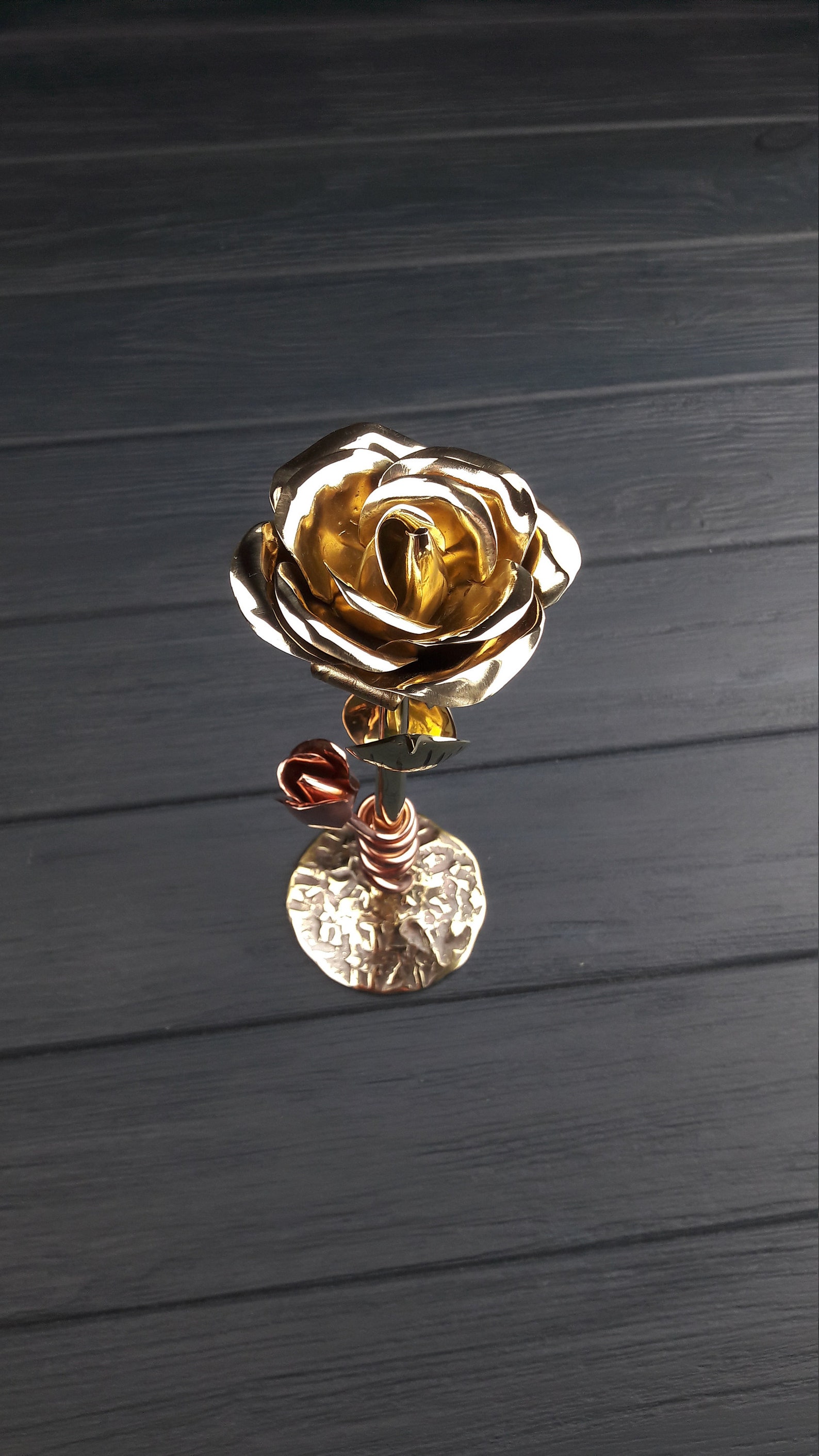 Bronze rose bronze anniversary gift bronze sculpture 8 year | Etsy