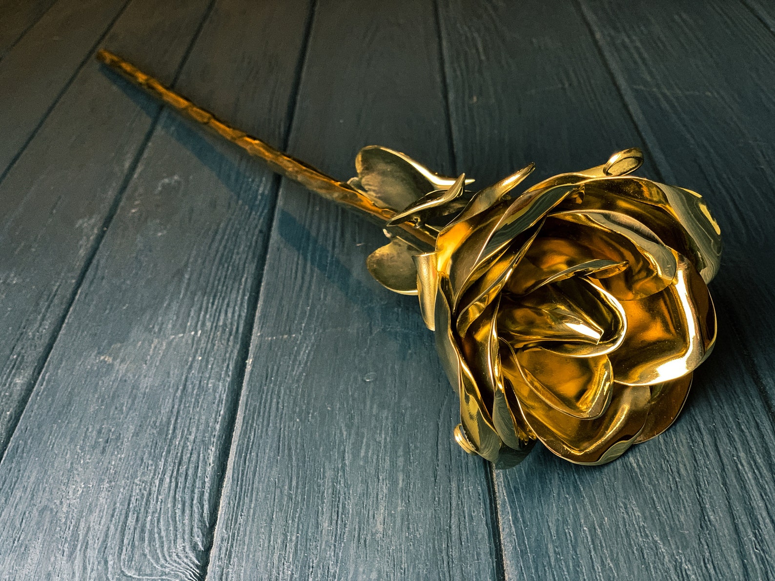 Forged Bronze Rose Bronze Anniversary Gift 8 Year Wedding | Etsy