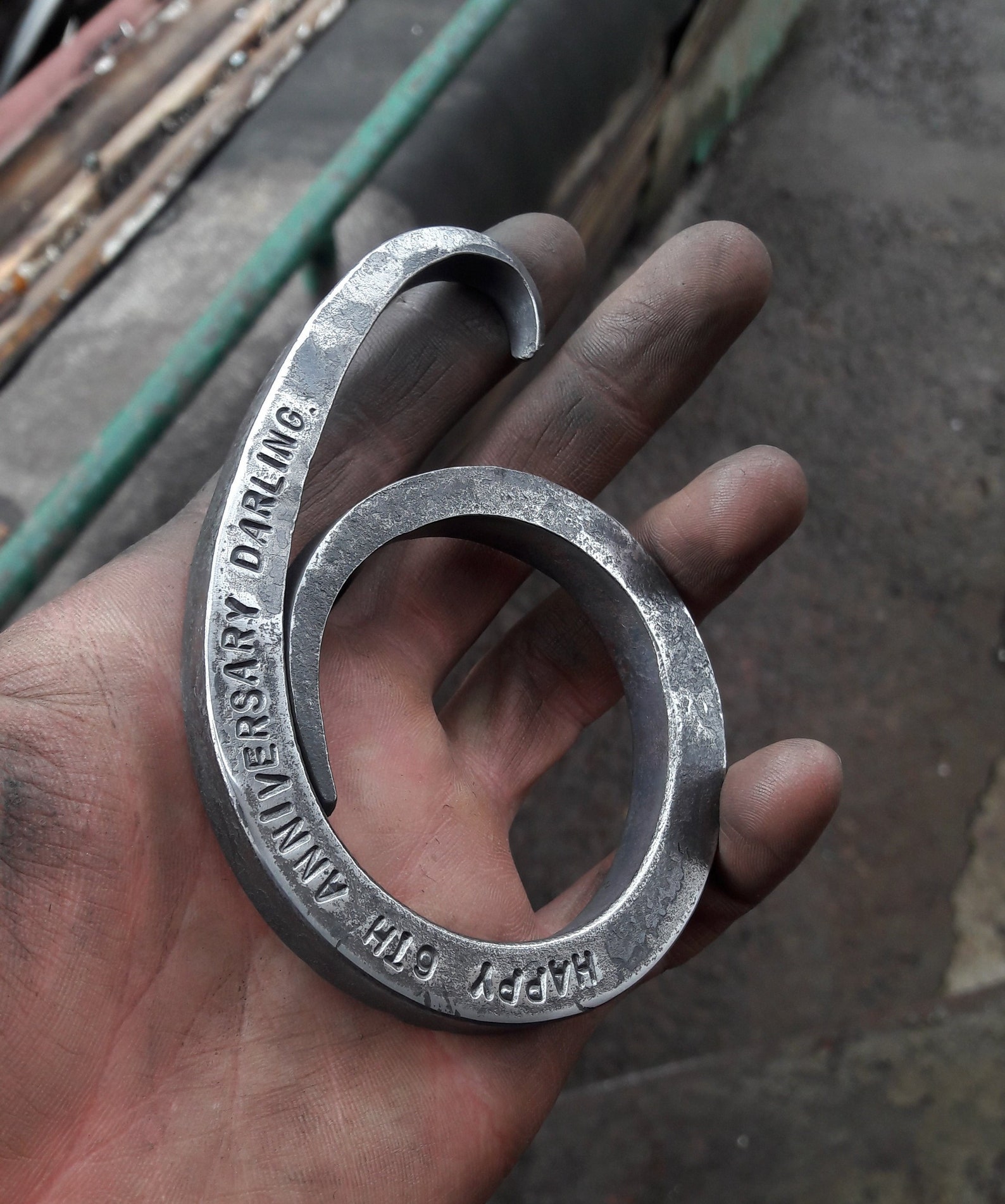 Forged Six 6th Anniversary Gift Iron Jewelry Iron - Etsy