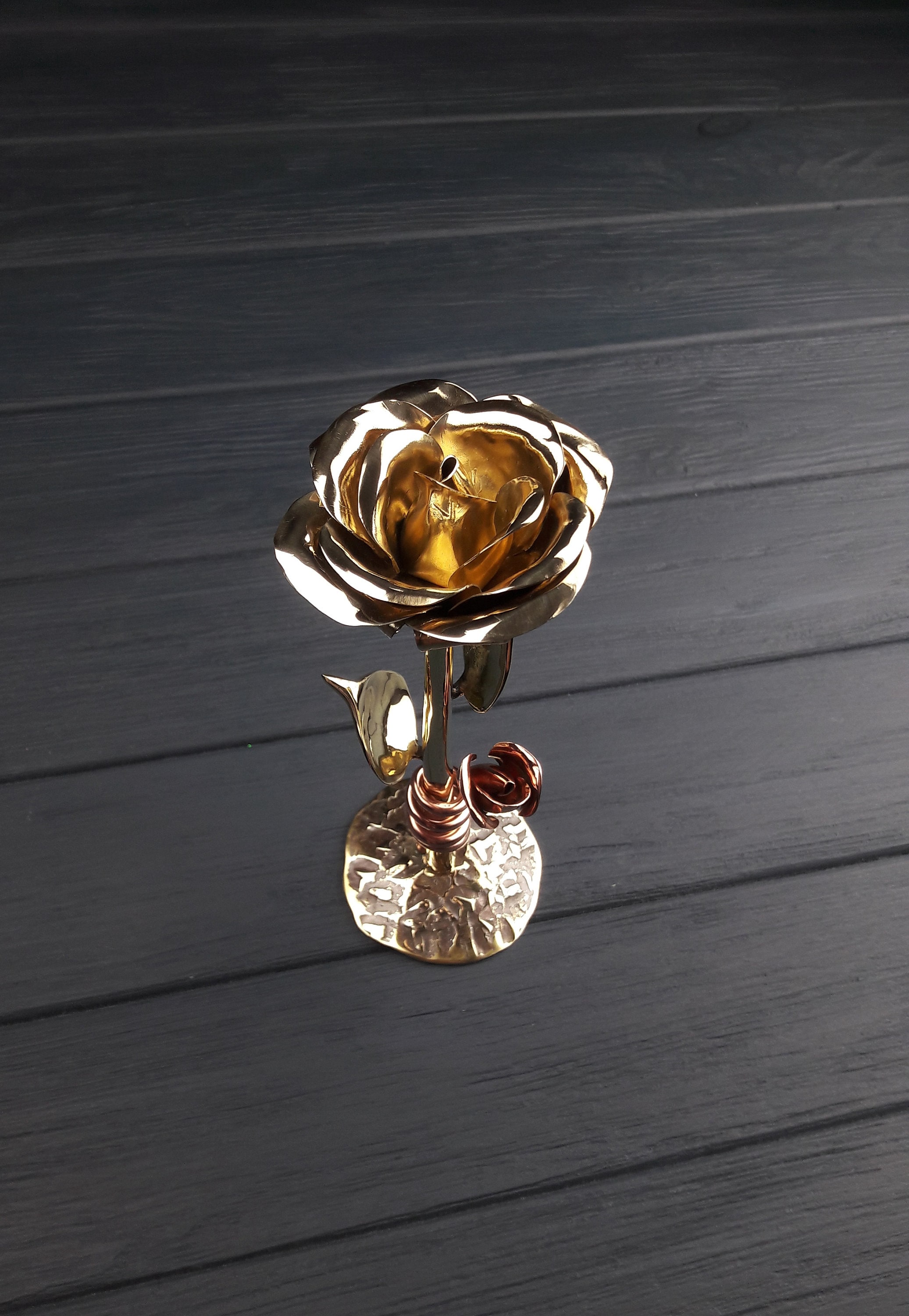 Bronze Rose, Bronze Anniversary Gift, Bronze Sculpture, 8 Year ...