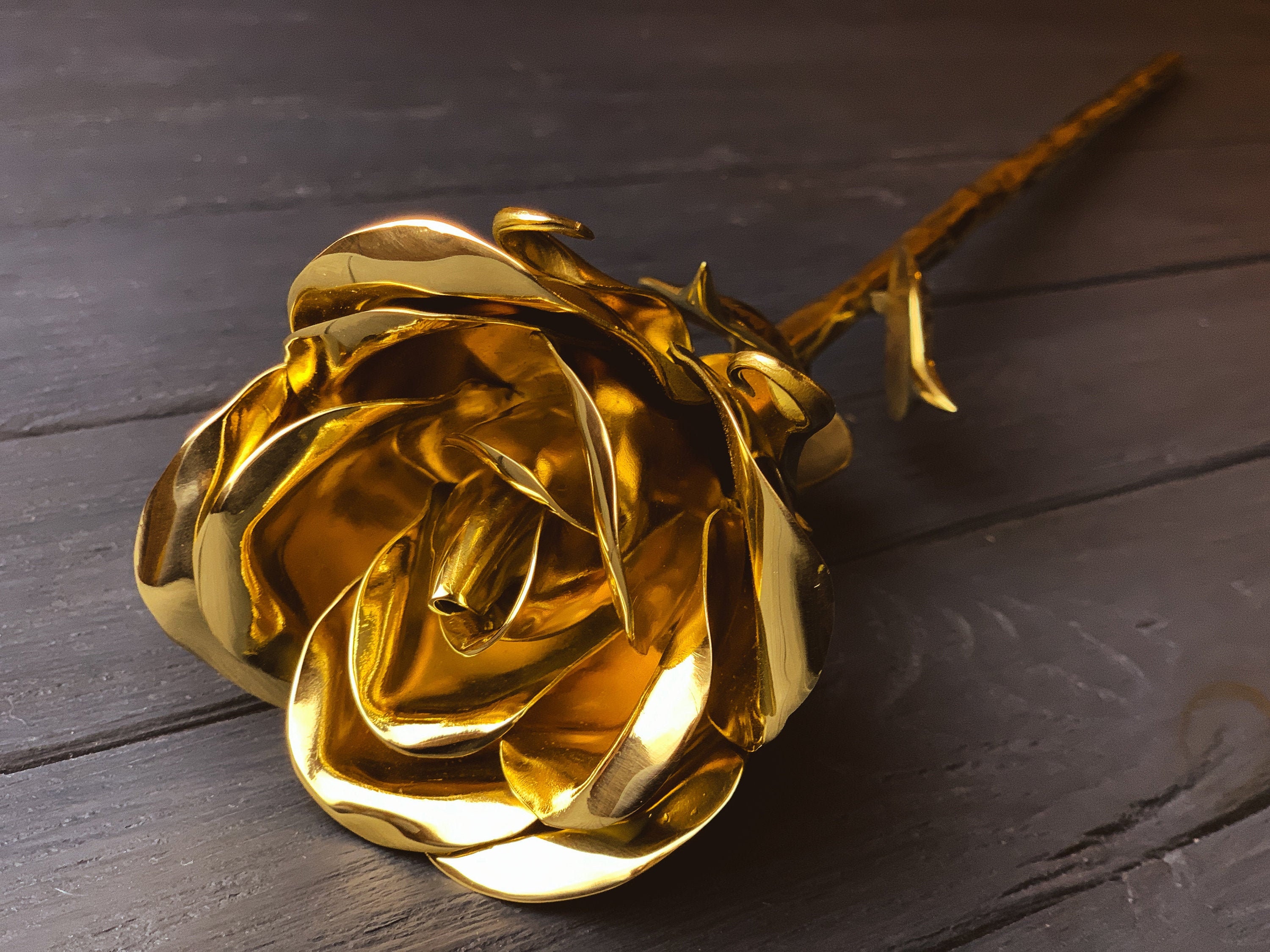 Forged Bronze Rose Bronze Anniversary Gift 8 Year Wedding - Etsy