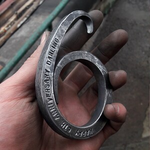 Forged Six, 6th Anniversary Gift, Iron Jewelry, Iron Anniversary, Iron ...