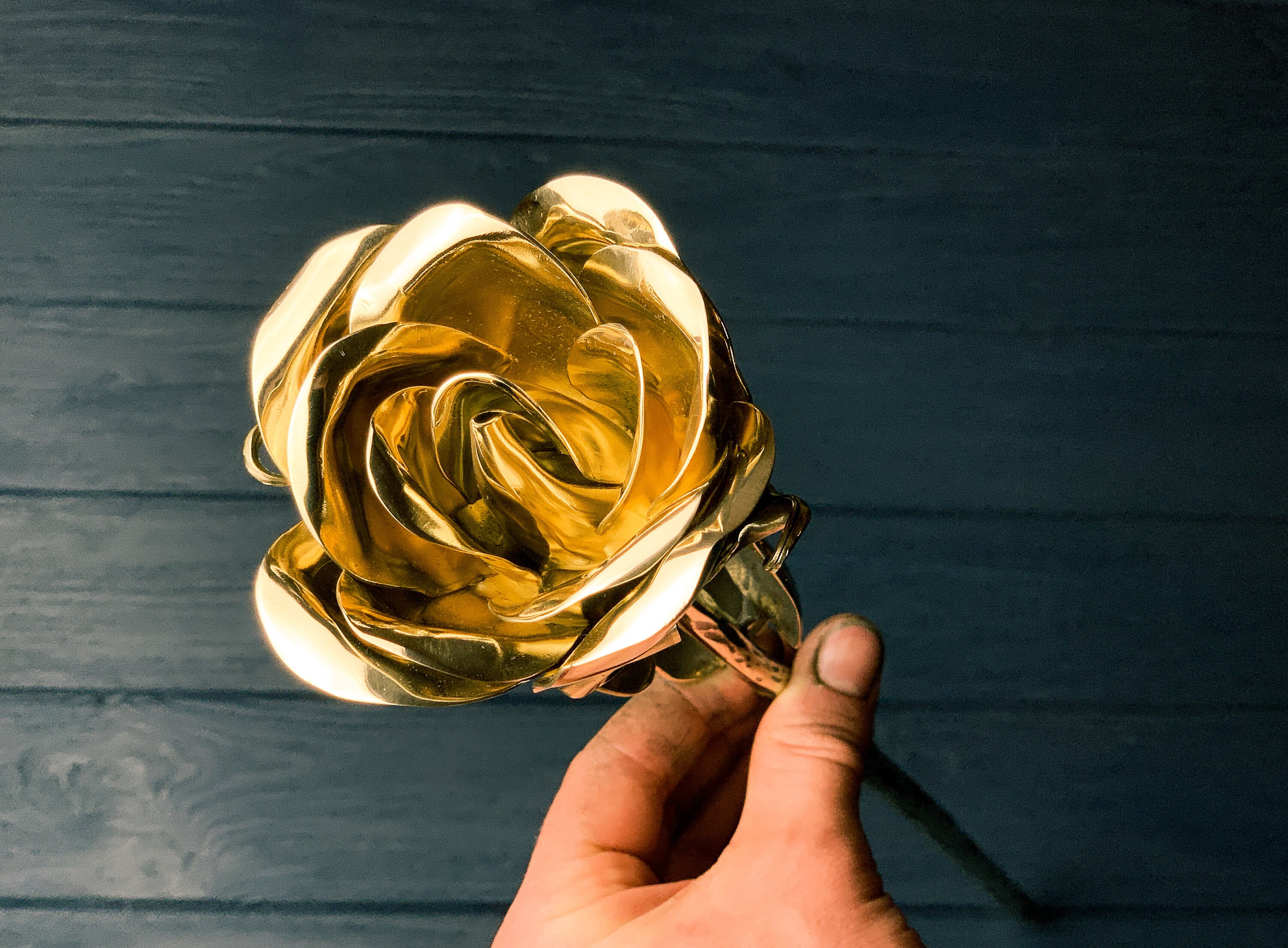 Forged Bronze Rose Bronze Anniversary Gift 8 Year Wedding - Etsy