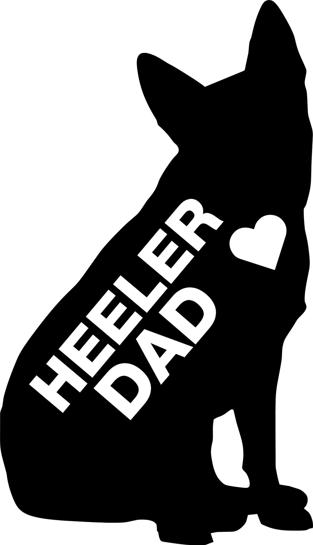 Heeler Dad Decal -red Heeler - Blue Heeler - Rescue Dog - Dog Mom- Dog ...