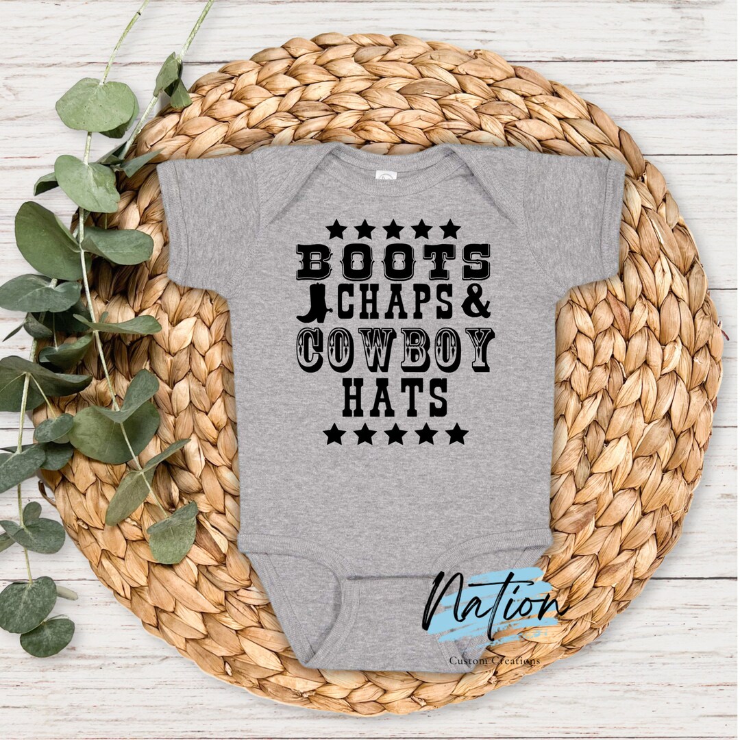 Western Baby Bodysuit: Boots, Chaps, Cowboy Hats - Etsy