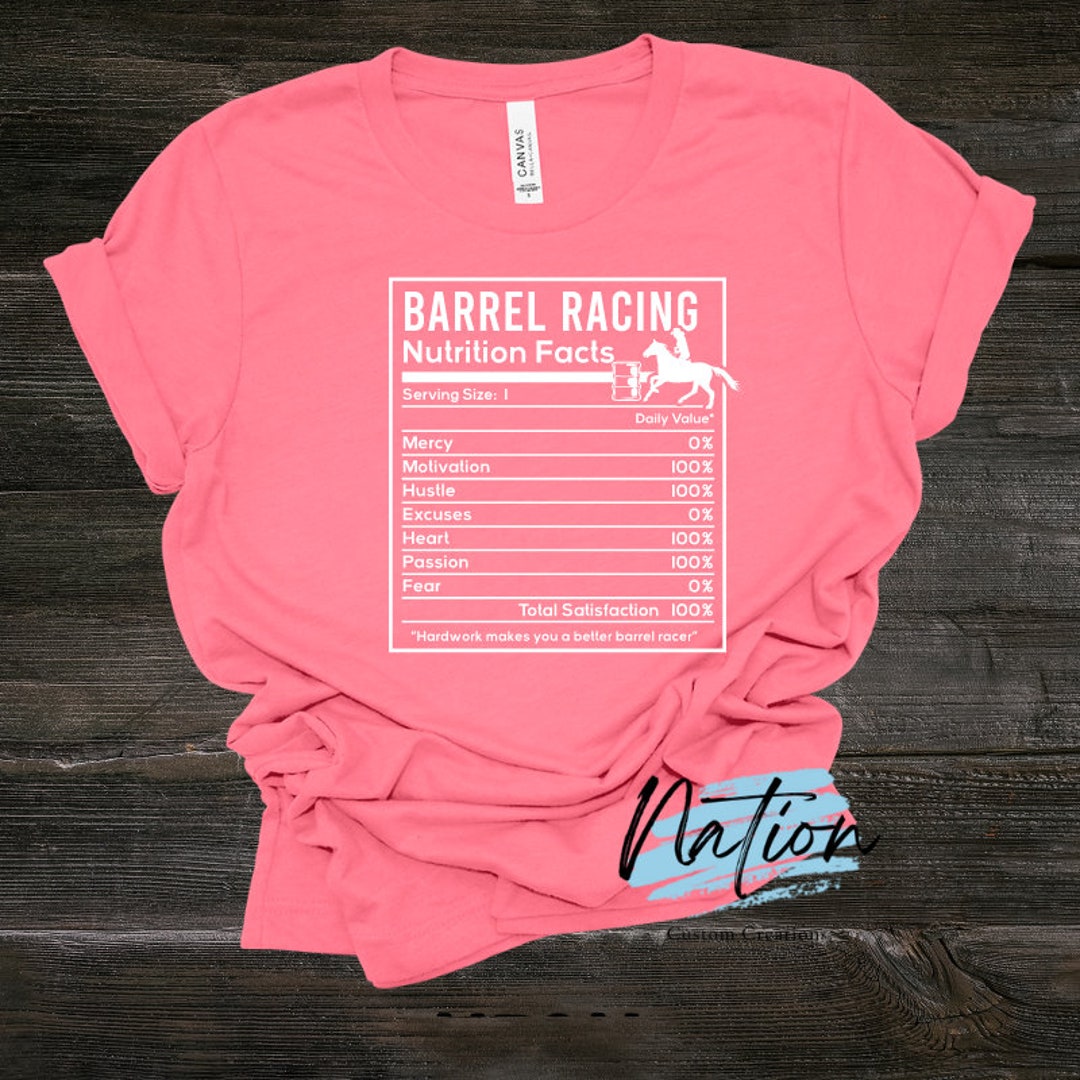 Barrel Racing Facts T-shirt, Rodeo, Barrel Racer, Horseback, Cowboy ...