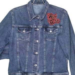 Girl Boss Embroidered Iron on Patch-orange With Yellow - Etsy