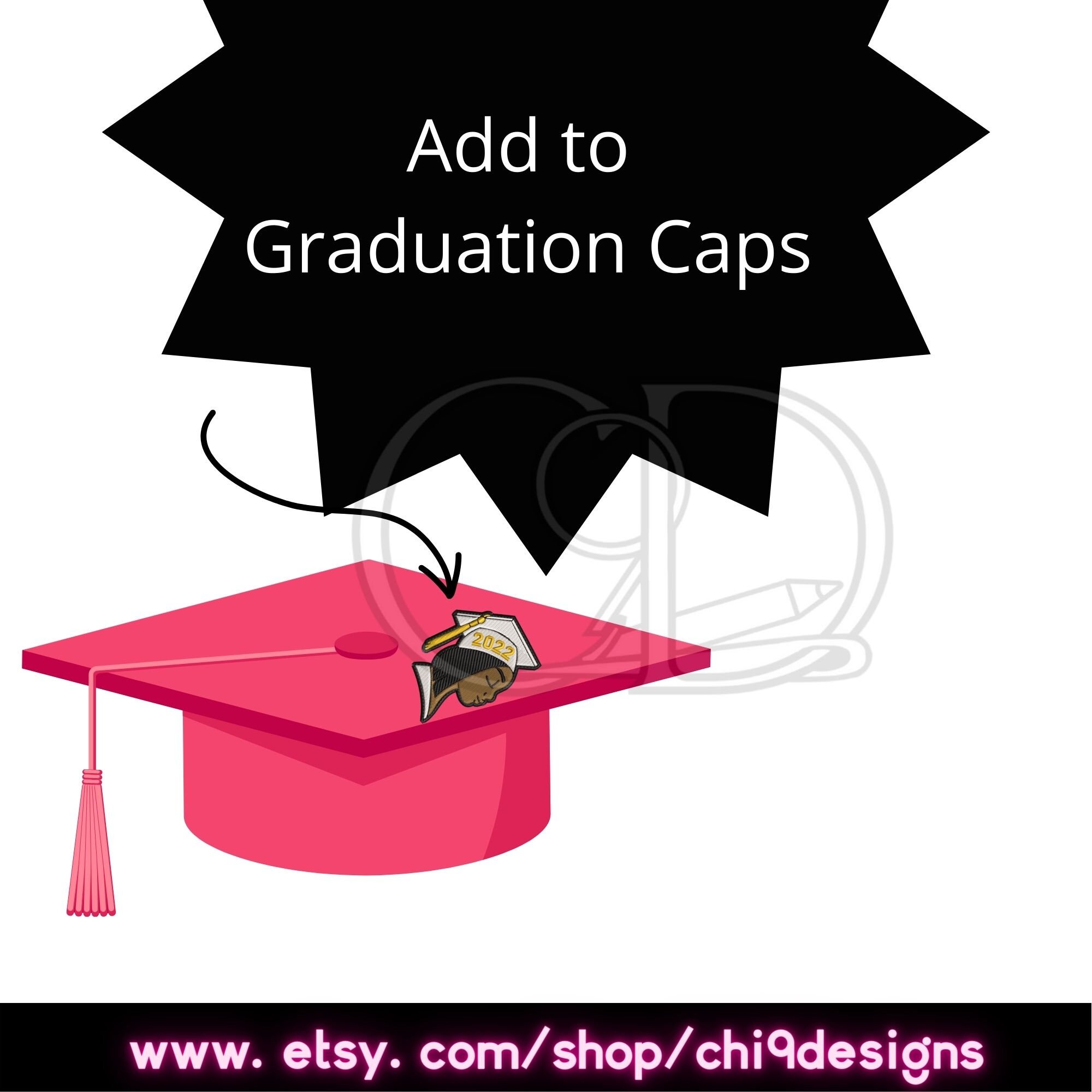 Melanin Graduation Woman Embroidered Patch Blue and Gold - Etsy