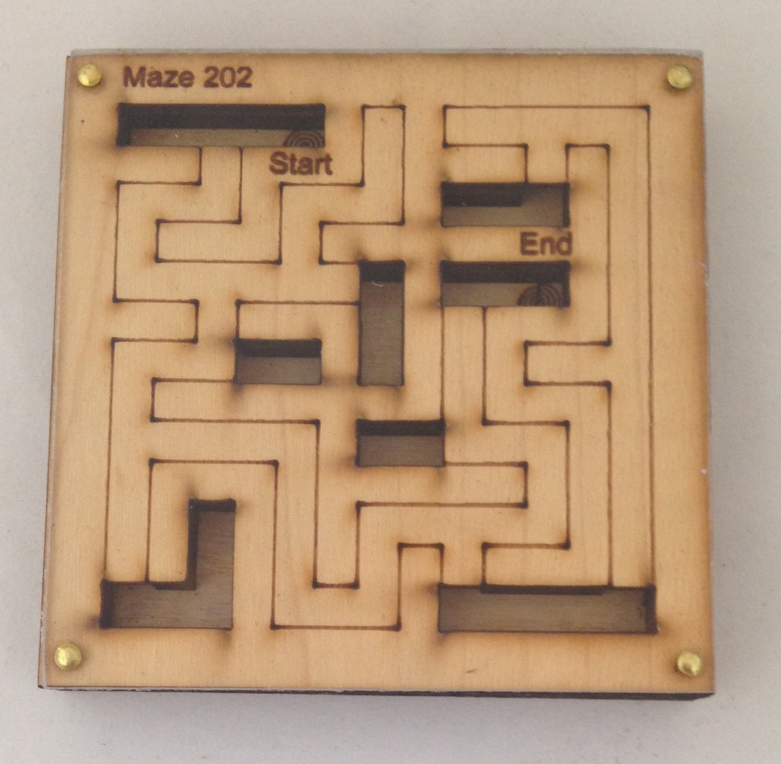Wooden Maze - Hidden Path Style (3 Inch Sq) - Etsy