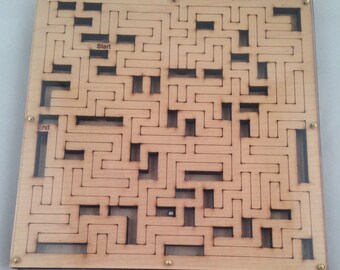 Wooden Maze Hidden Path Style 3 Inch Sq | Etsy