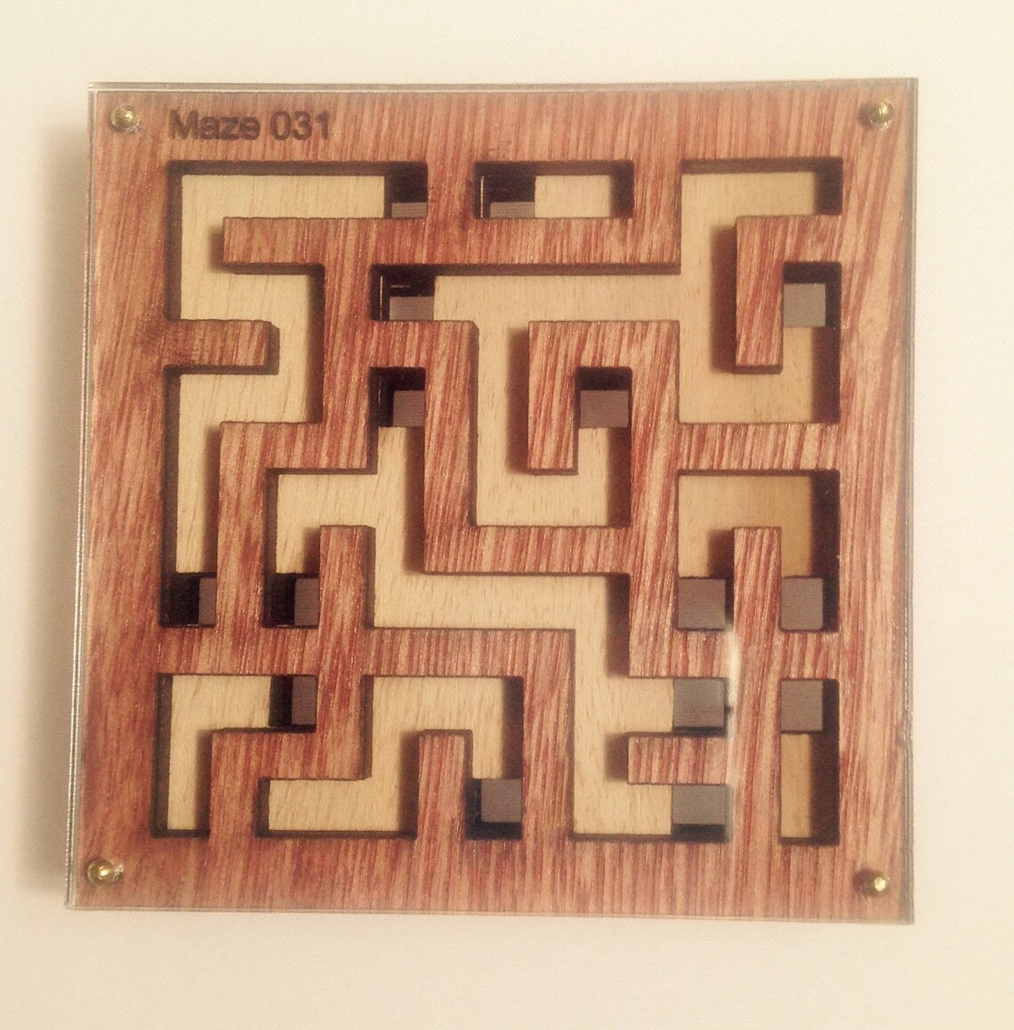 Wooden Maze - 2 Sided, 1 Maze Square Style (3 Inch Sq) - Etsy