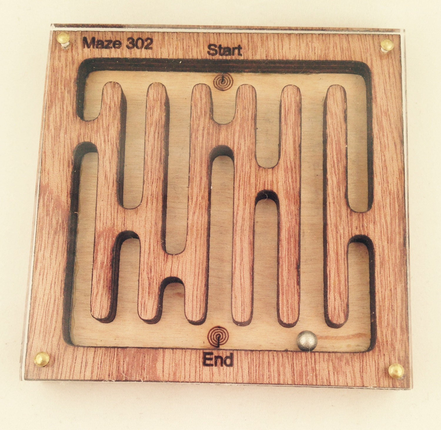 Wooden Maze - Curve Style (3 Inch Sq) - Etsy