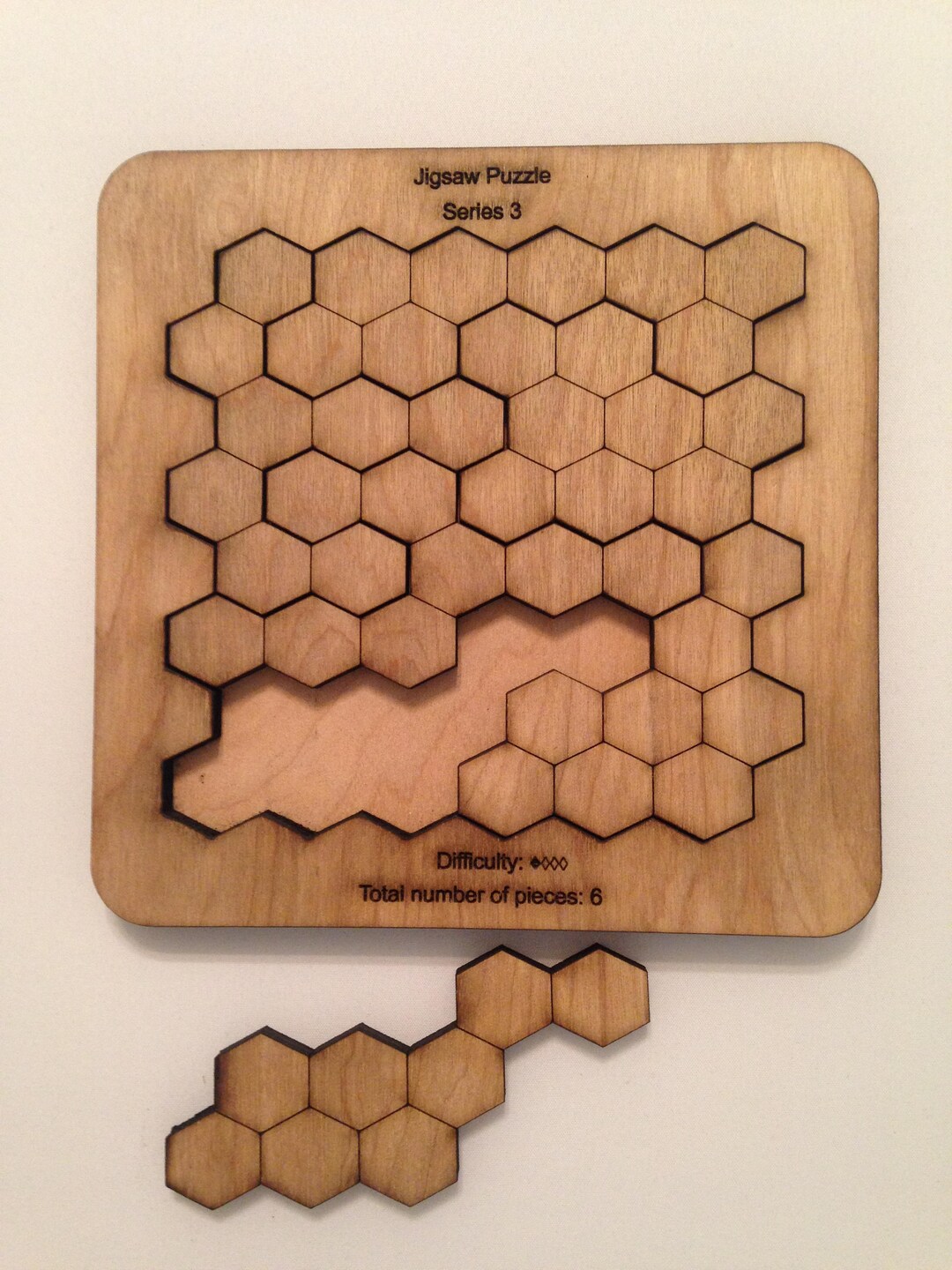 Wooden Jigsaw Puzzle - Hexagon - Etsy