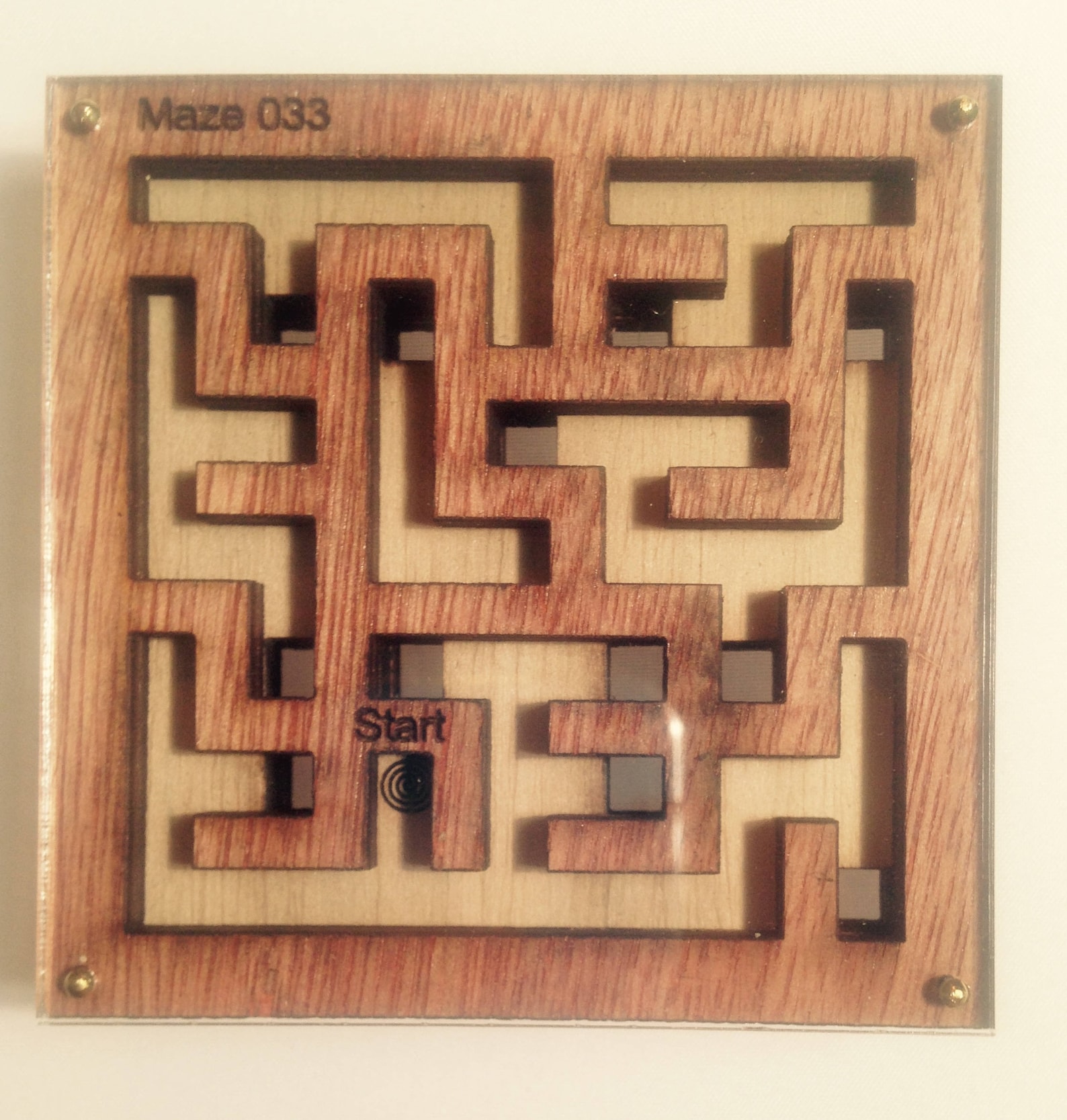 Wooden Maze - 2 Sided, 1 Maze Square Style (3 Inch Sq) - Etsy