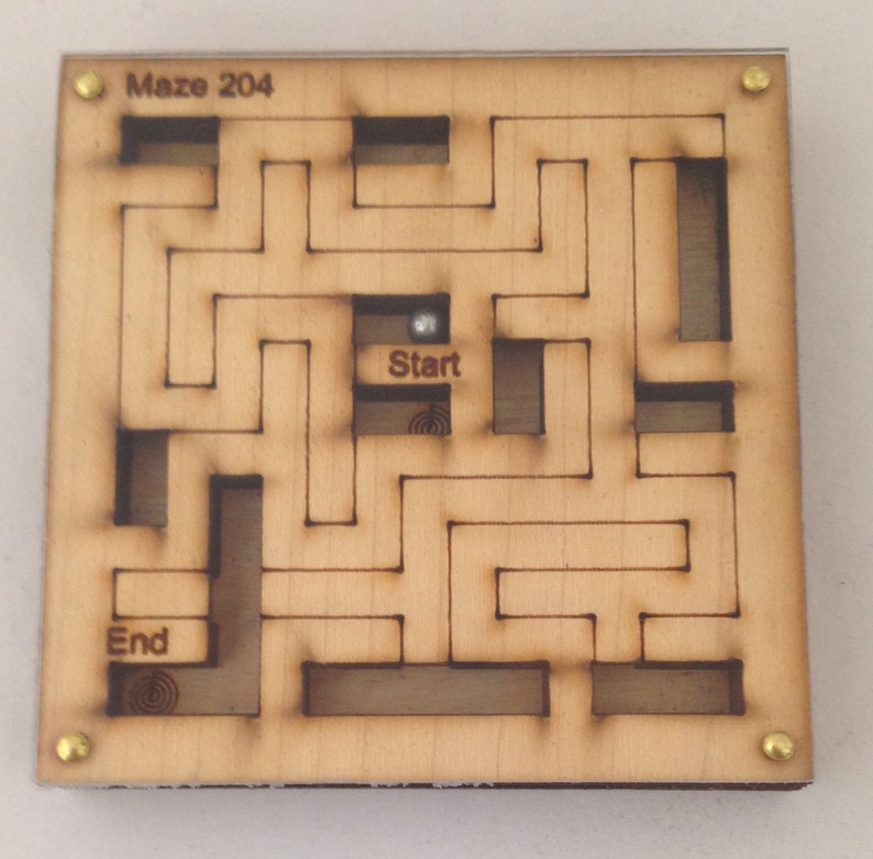 Wooden Maze - Hidden Path Style (3 Inch Sq) - Etsy