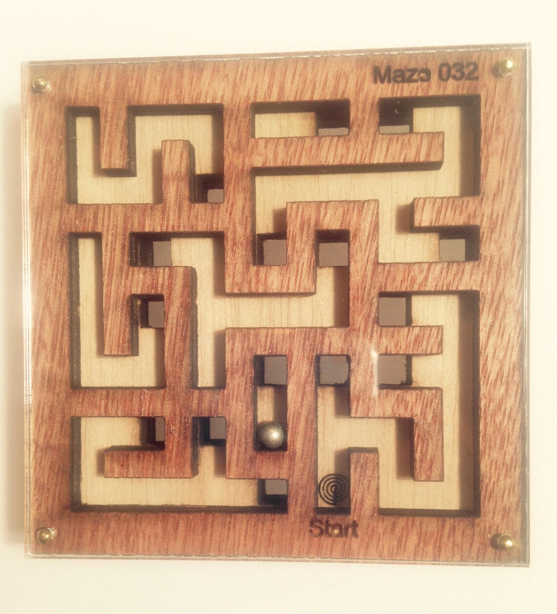 Wooden Maze - 2 Sided, 1 Maze Square Style (3 Inch Sq) - Etsy