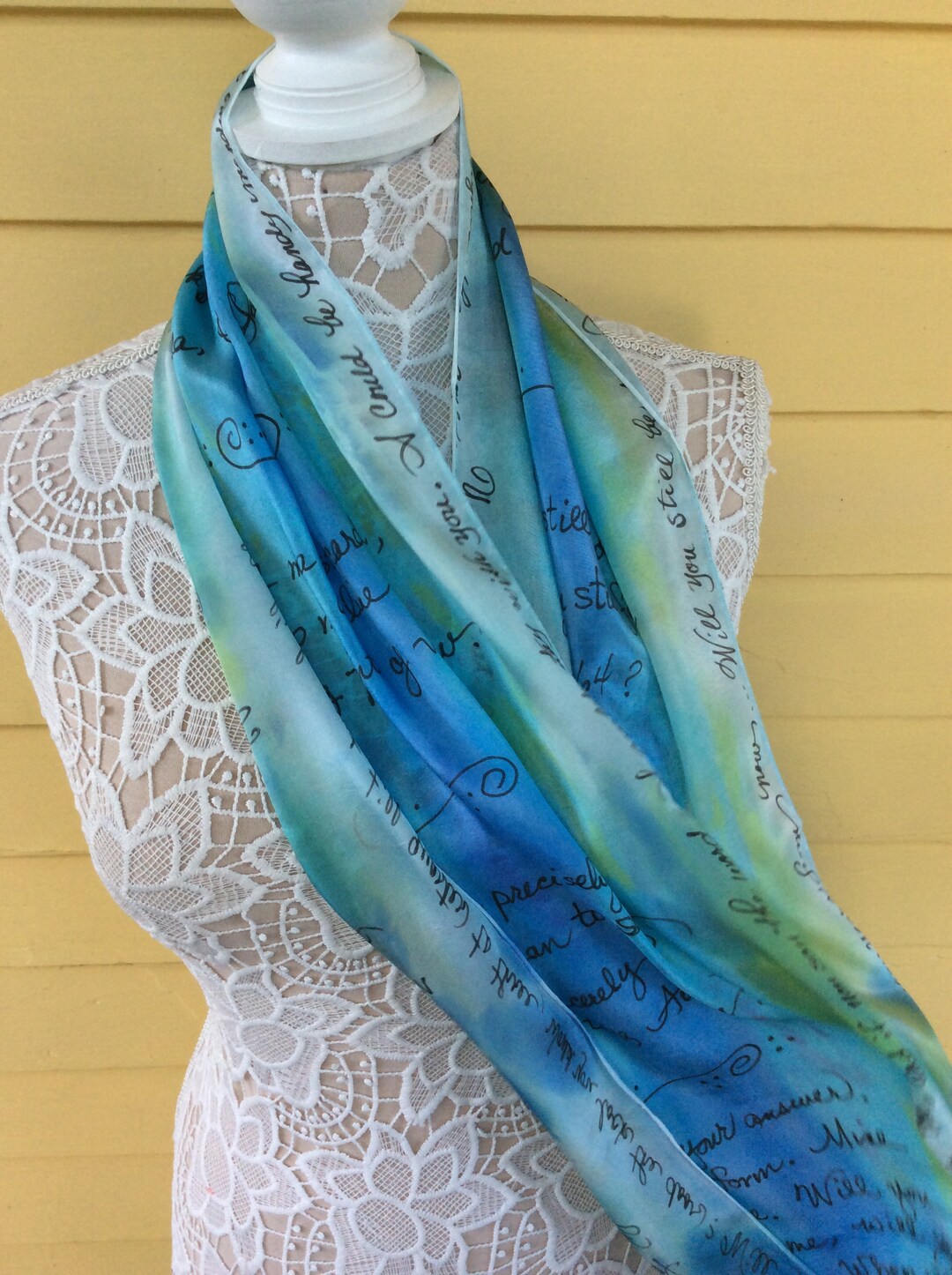 When I'm 64 by the Beatles, Full Lyrics Handwritten on a Silk Scarf ...