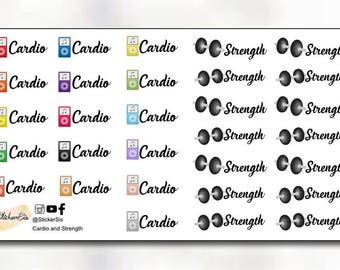 Cardio stickers | Etsy