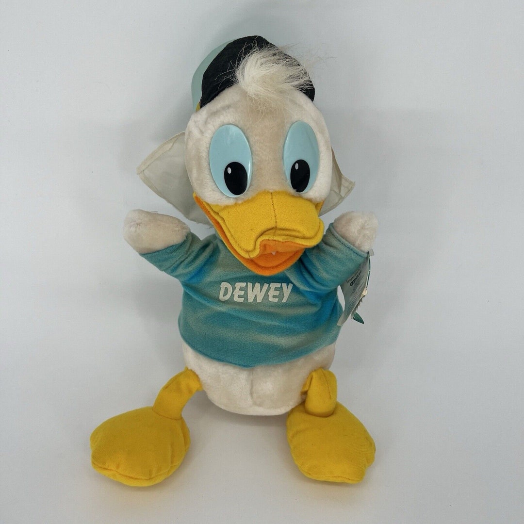 Vintage 1986 Disney Applause Duck Tales Dewey Stuffed Animal Plush Tags ...
