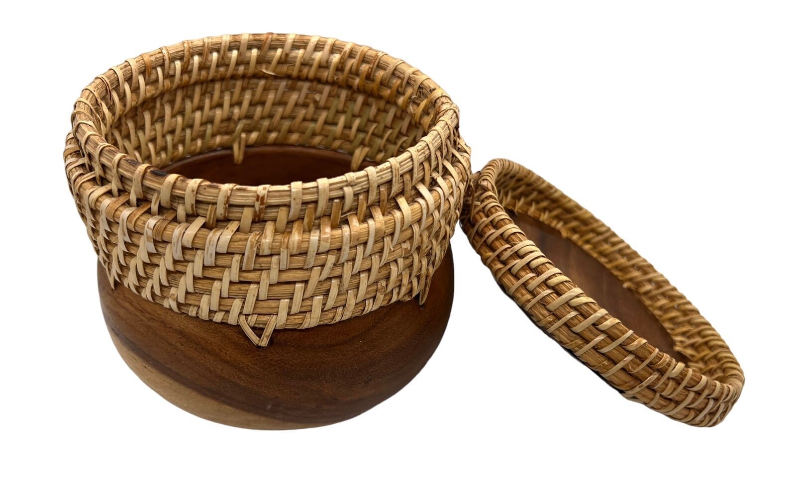 Hand Carved Wood Smiling Sun Mask Wicker Rattan Tissue Holder - Etsy