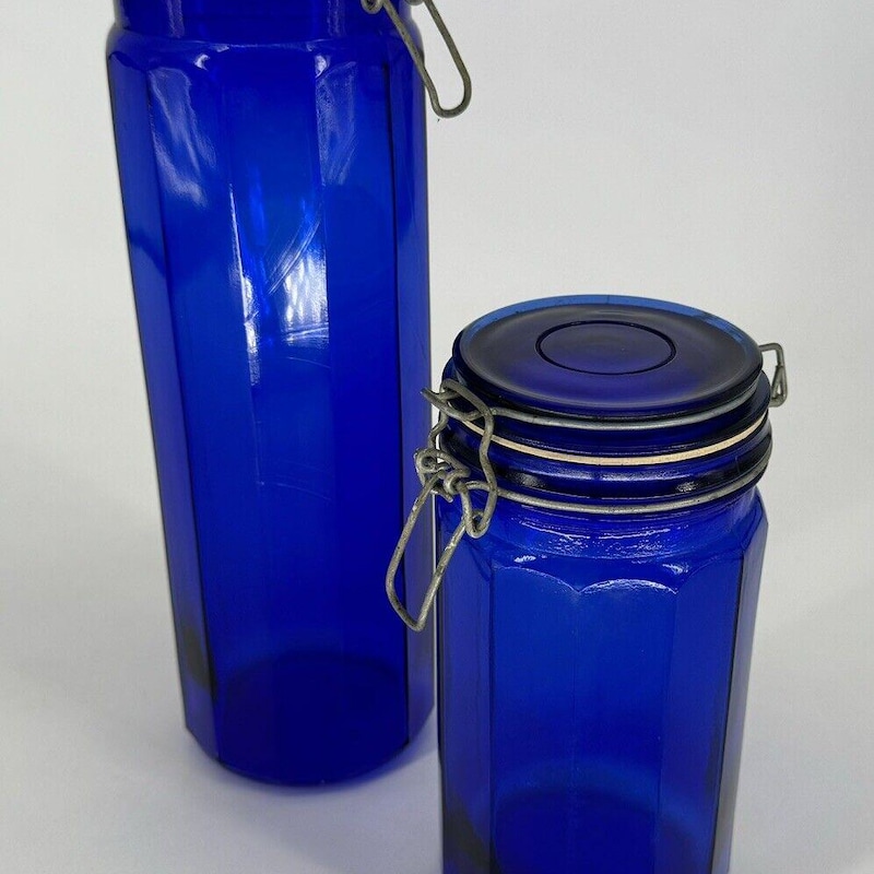 Blue Canisters - Etsy