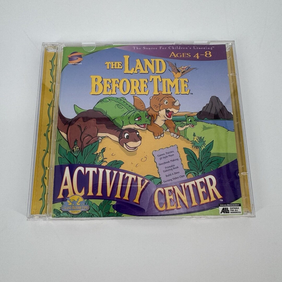 The Land Before Time Activity Center Pc/mac CD-ROM 1997 for Windows 95/ ...