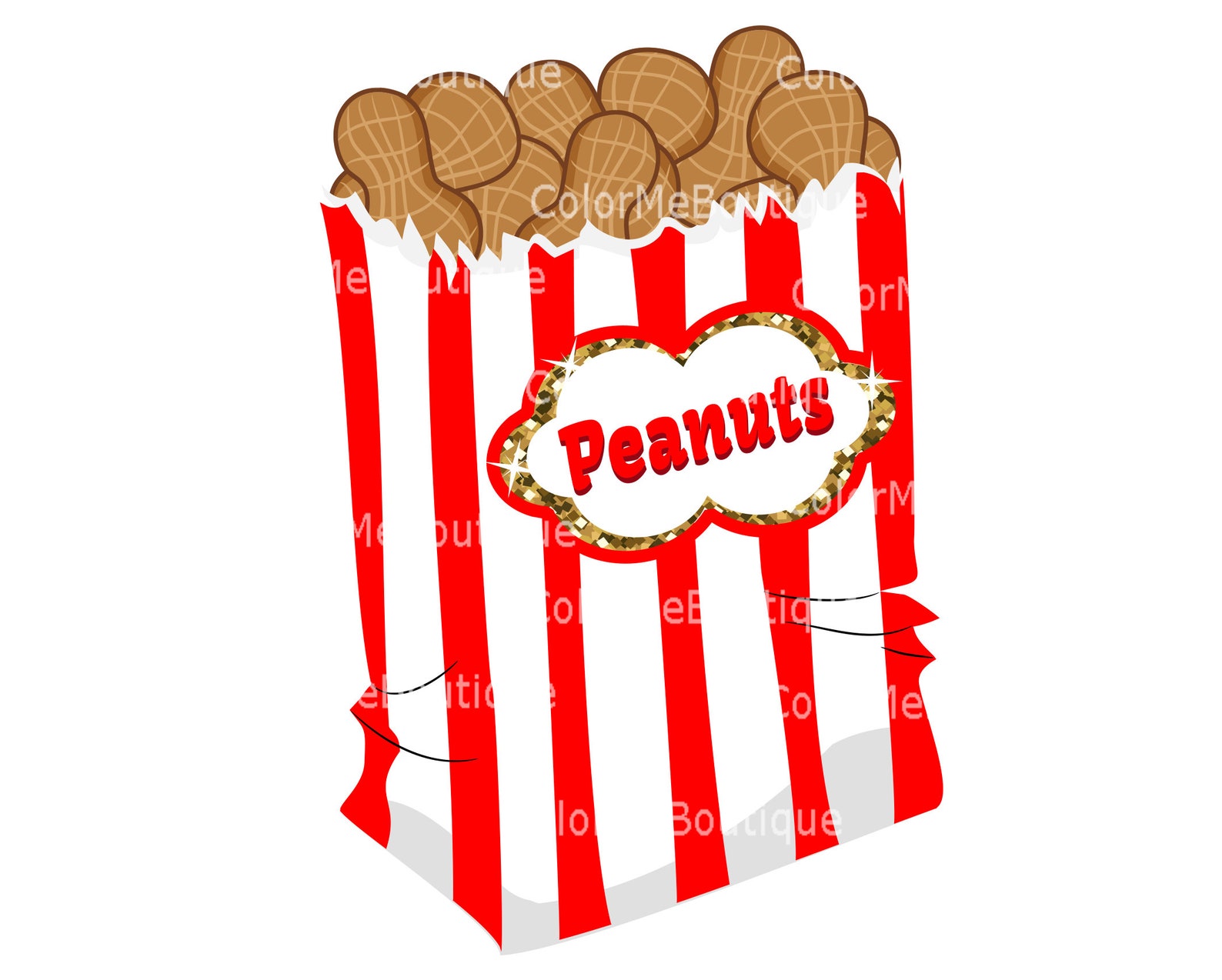 Circus Peanuts w/ Gold Sparkles Clipart | Etsy