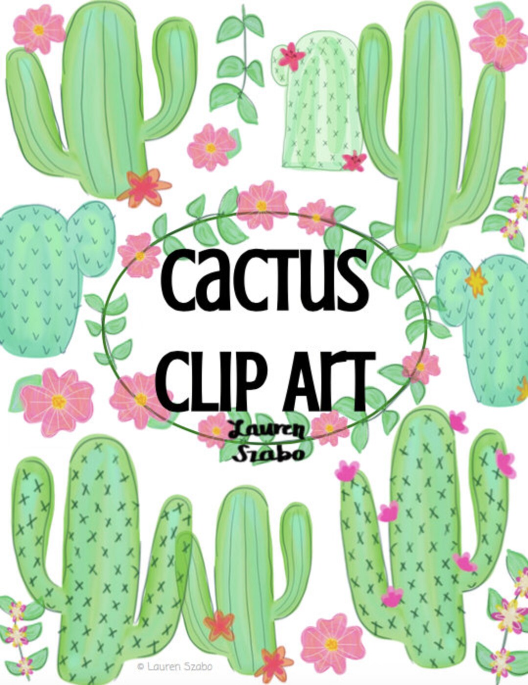 Hand Drawn Watercolor Cactus Clip Art - Etsy