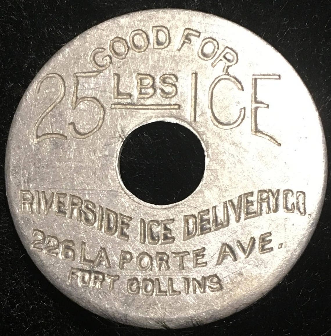 Riverside Ice Delivery Co Ice Token 1925 Fort Collins CO - Etsy